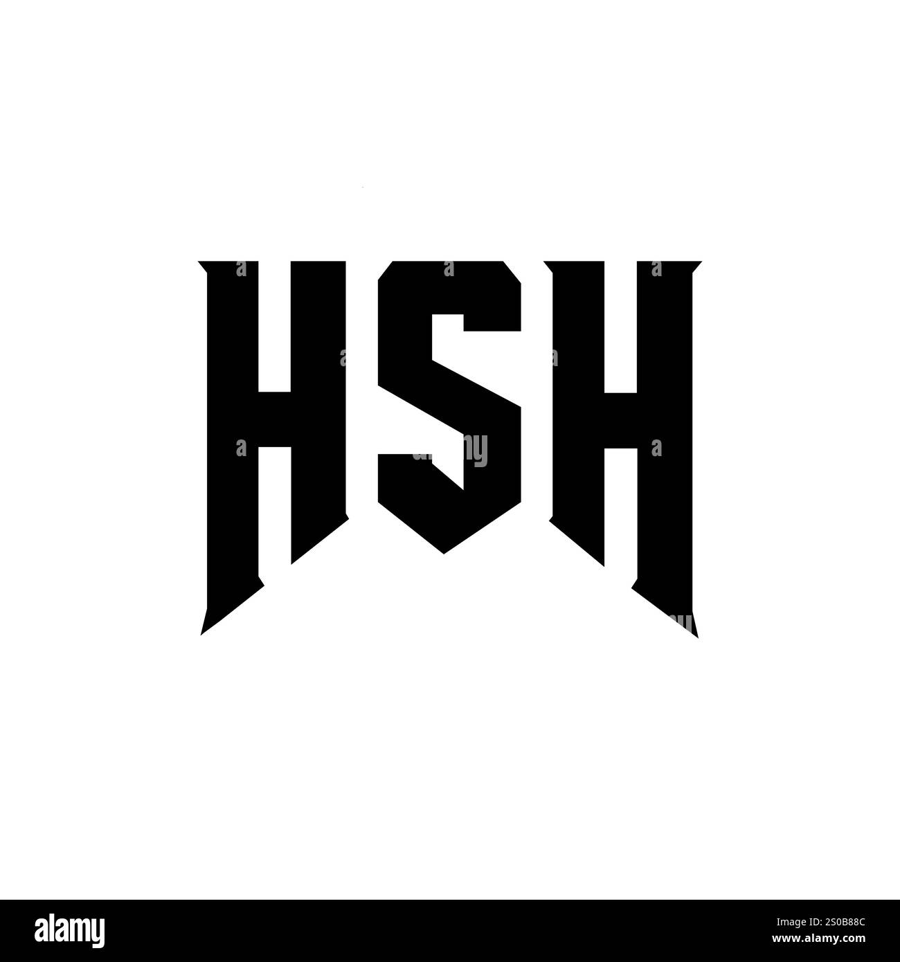 HSH letter logo design for technology company. HSH logo design black ...