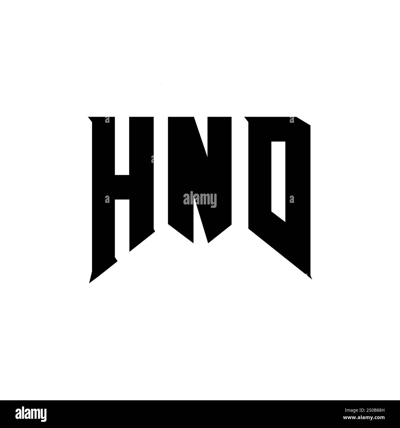 HND letter logo design for technology company. HND logo design black ...