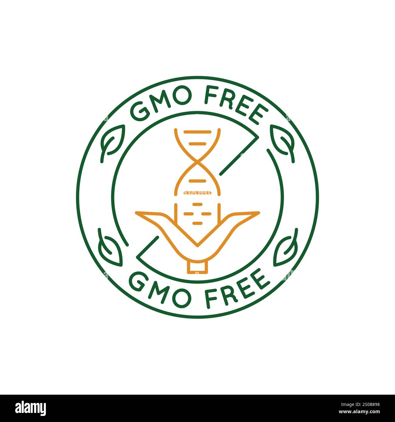Simple Logo with GMO Free Icon Stock Vector Image & Art - Alamy