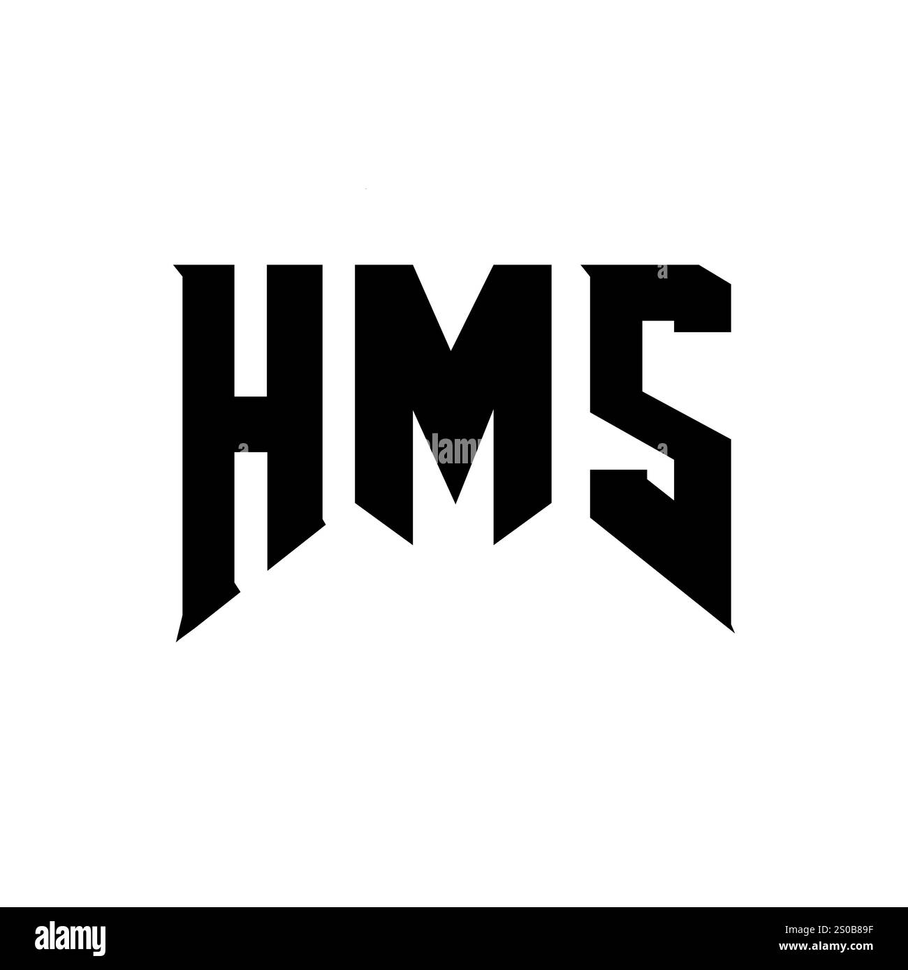 HMS letter logo design for technology company. HMS logo design black ...