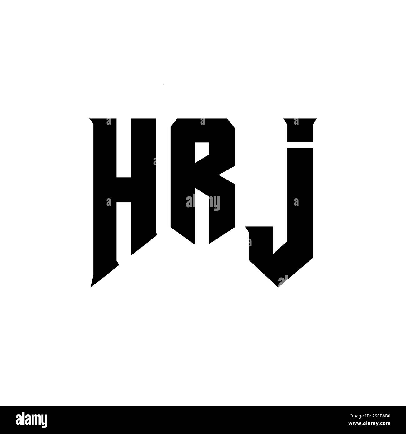 HRJ letter logo design for technology company. HRJ logo design black ...