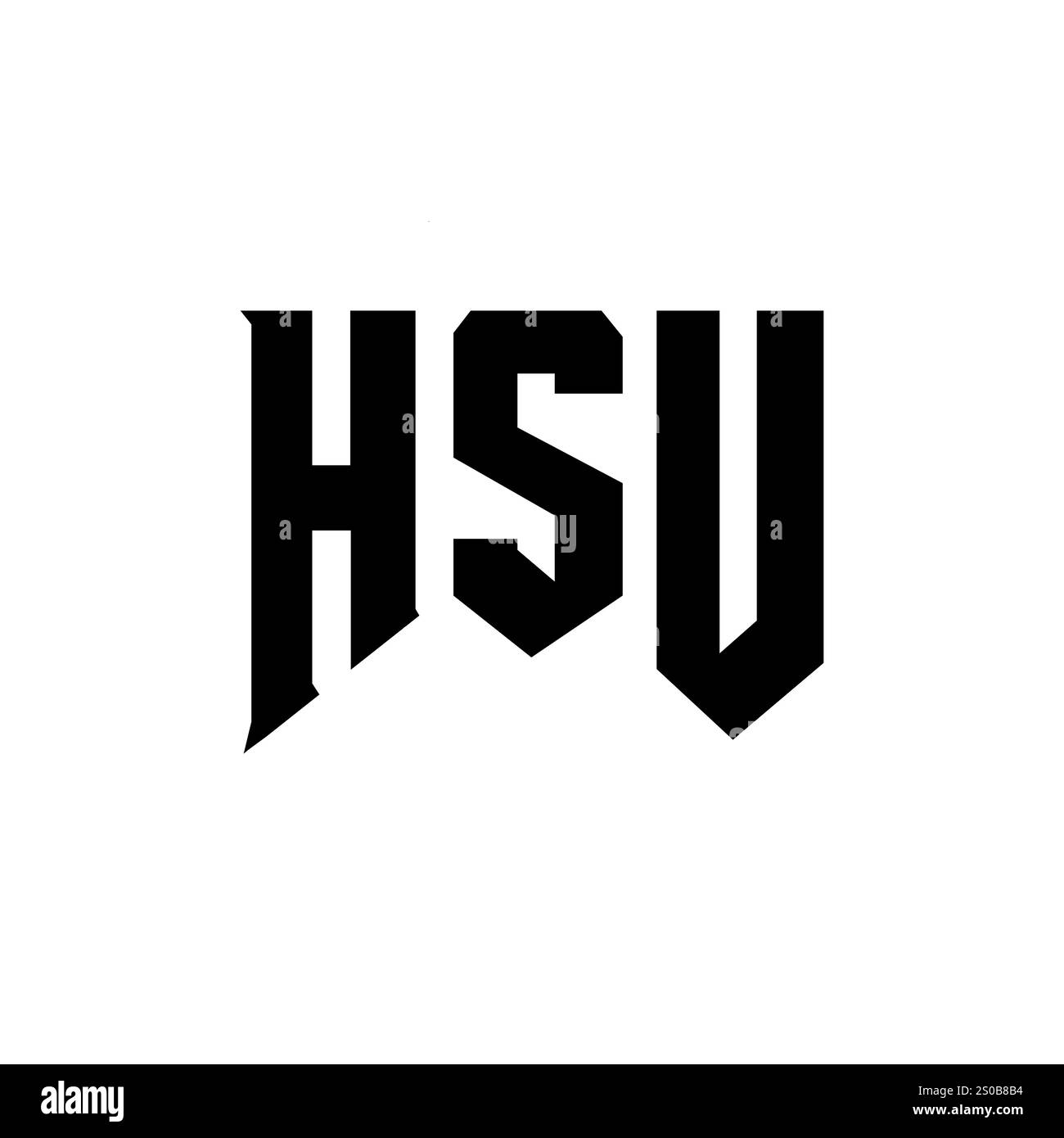HSU letter logo design for technology company. HSU logo design black ...