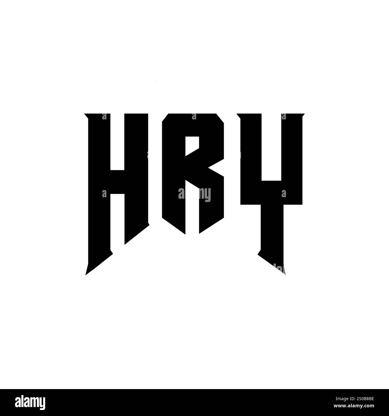 HRY letter logo design for technology company. HRY logo design black ...