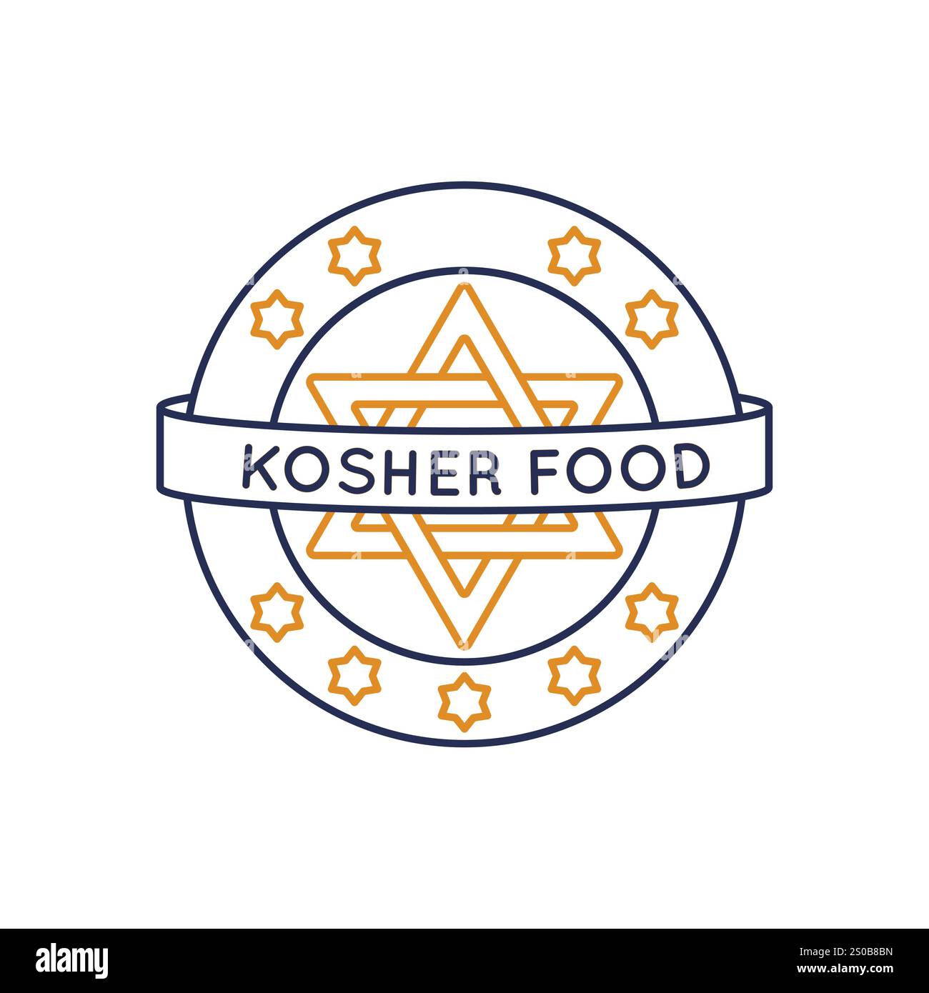 Simple Logo with Kosher Food icon Stock Vector Image & Art - Alamy