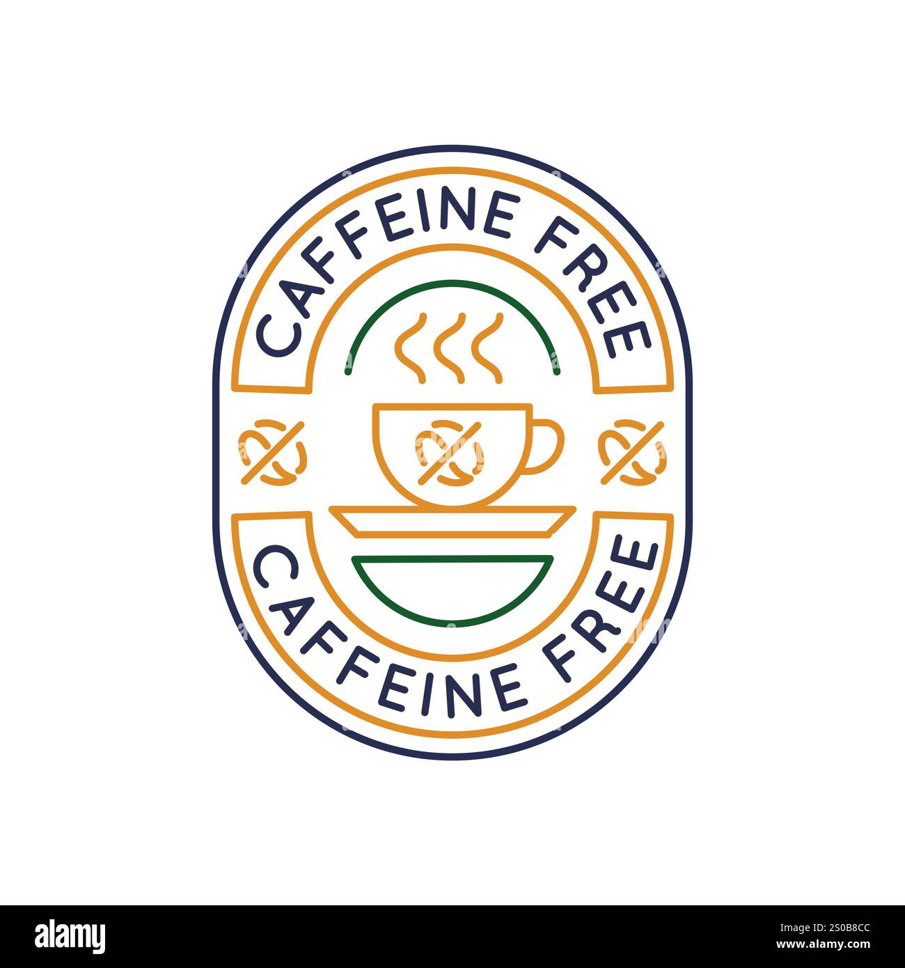 Simple Logo with Caffeine Free Icon Stock Vector Image & Art - Alamy