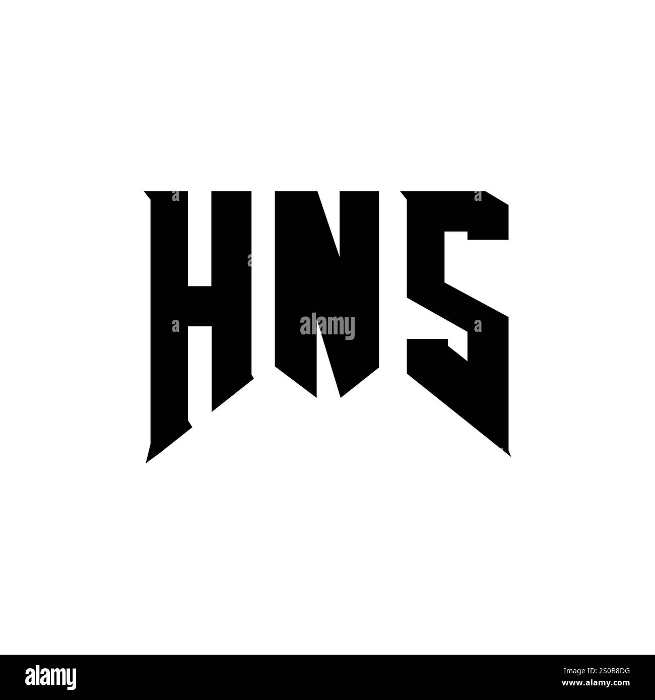HNS letter logo design for technology company. HNS logo design black ...