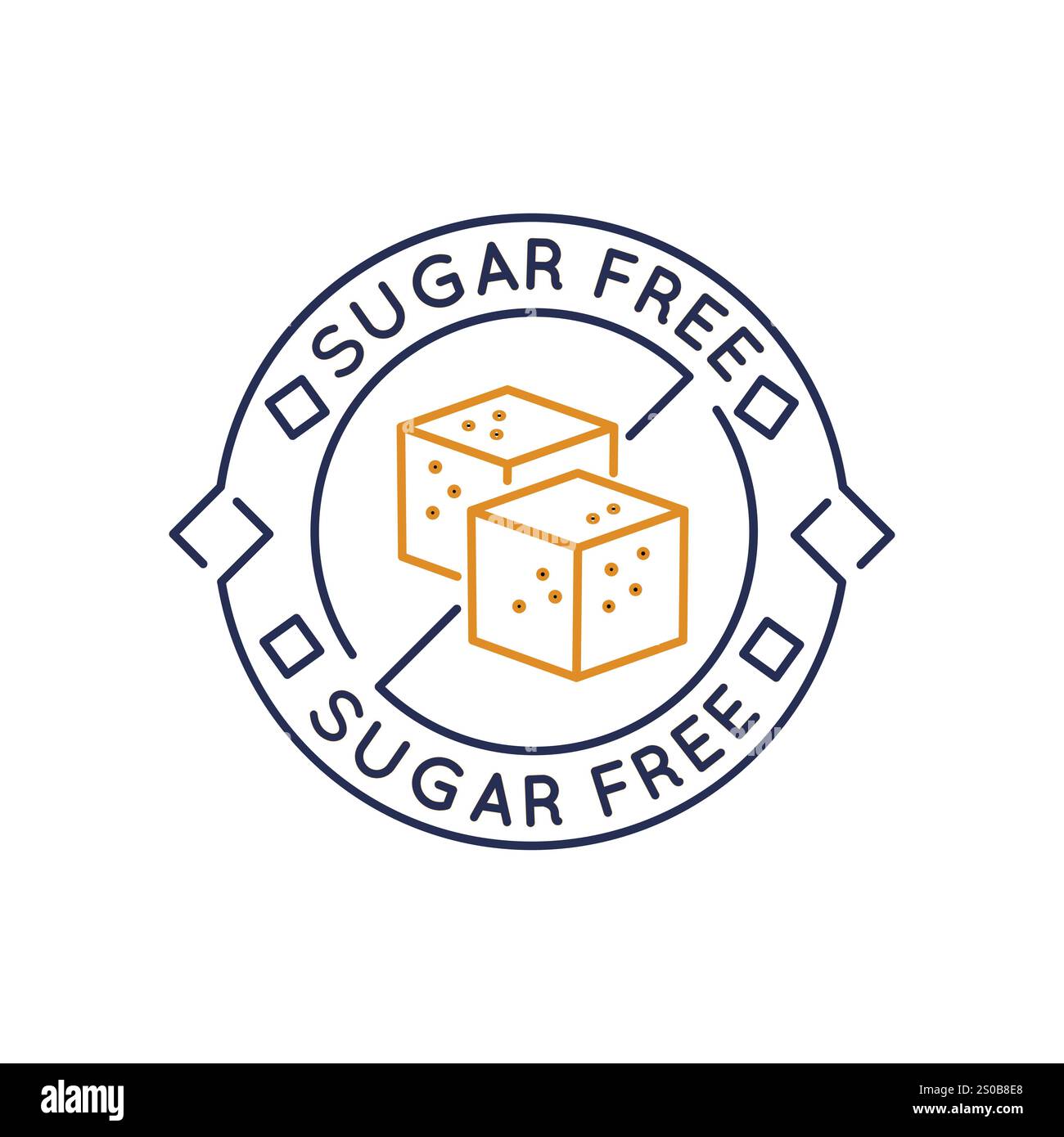 Simple Logo with Sugar Free Icon Stock Vector Image & Art - Alamy