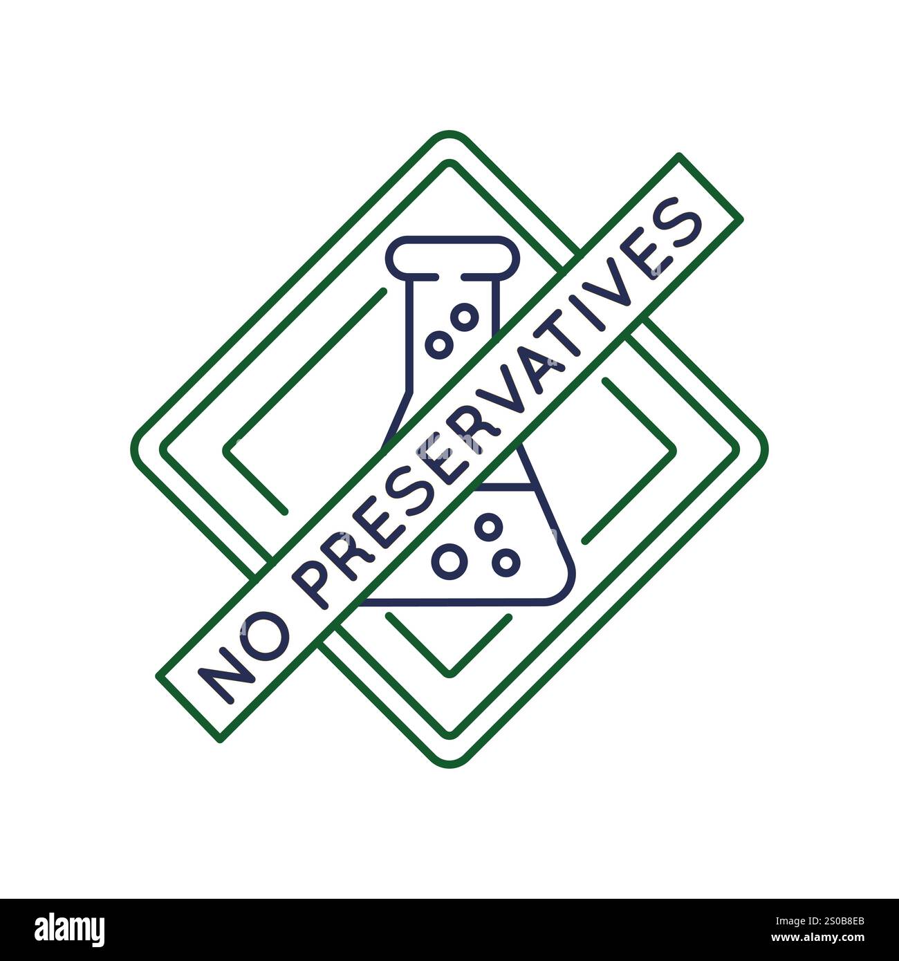 Simple Logo with No Preservatives Certification Logo Icon Stock Vector ...