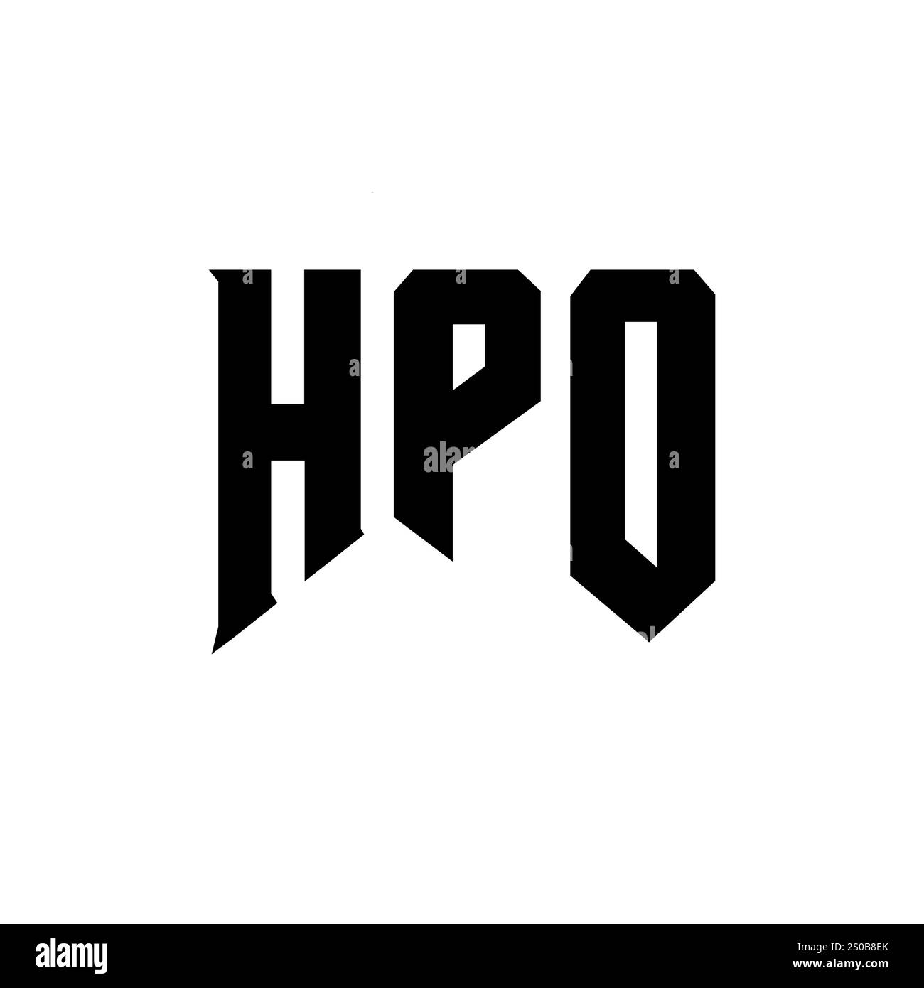HPO letter logo design for technology company. HPO logo design black ...