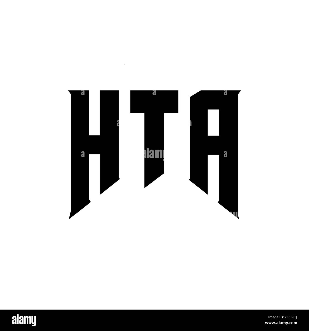 HTA letter logo design for technology company. HTA logo design black ...