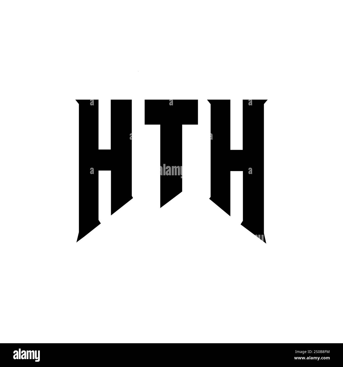 HTH letter logo design for technology company. HTH logo design black ...