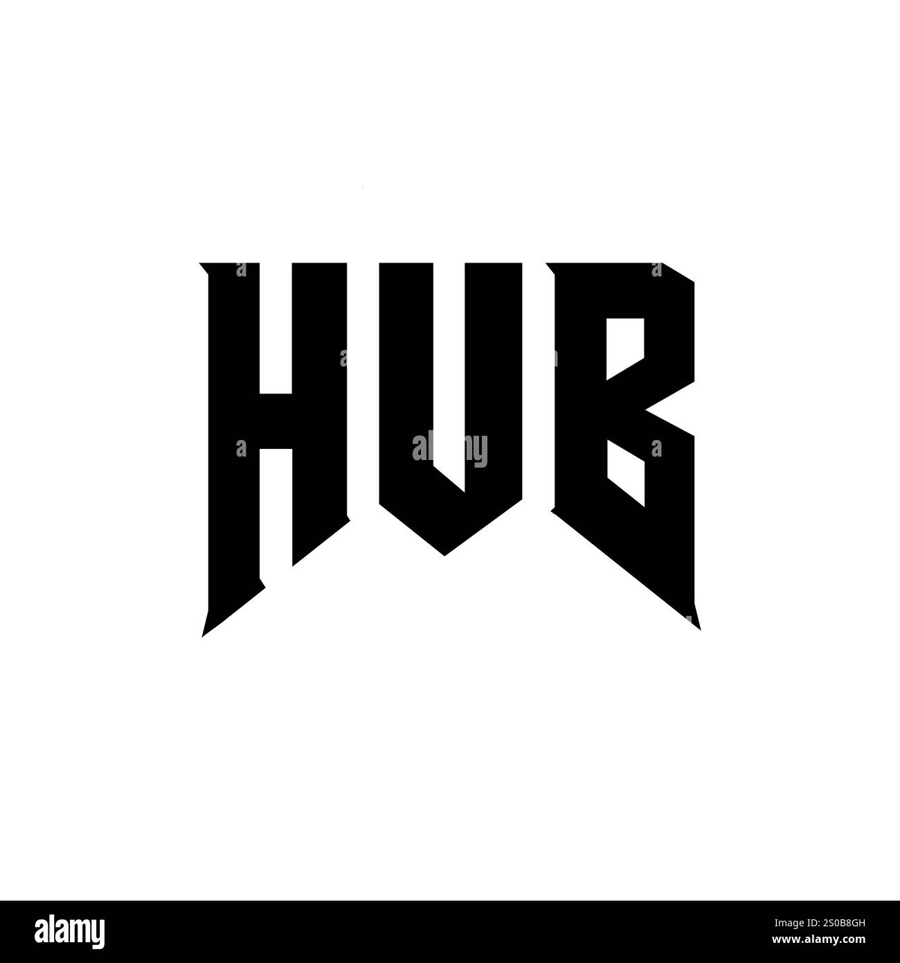HUB letter logo design for technology company. HUB logo design black ...