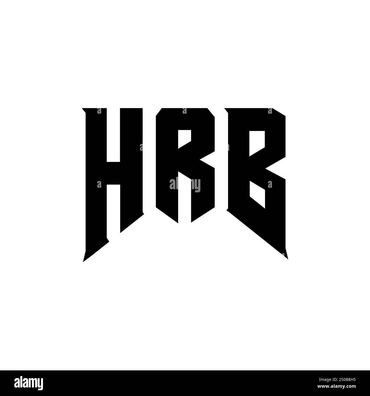 HRB letter logo design for technology company. HRB logo design black ...