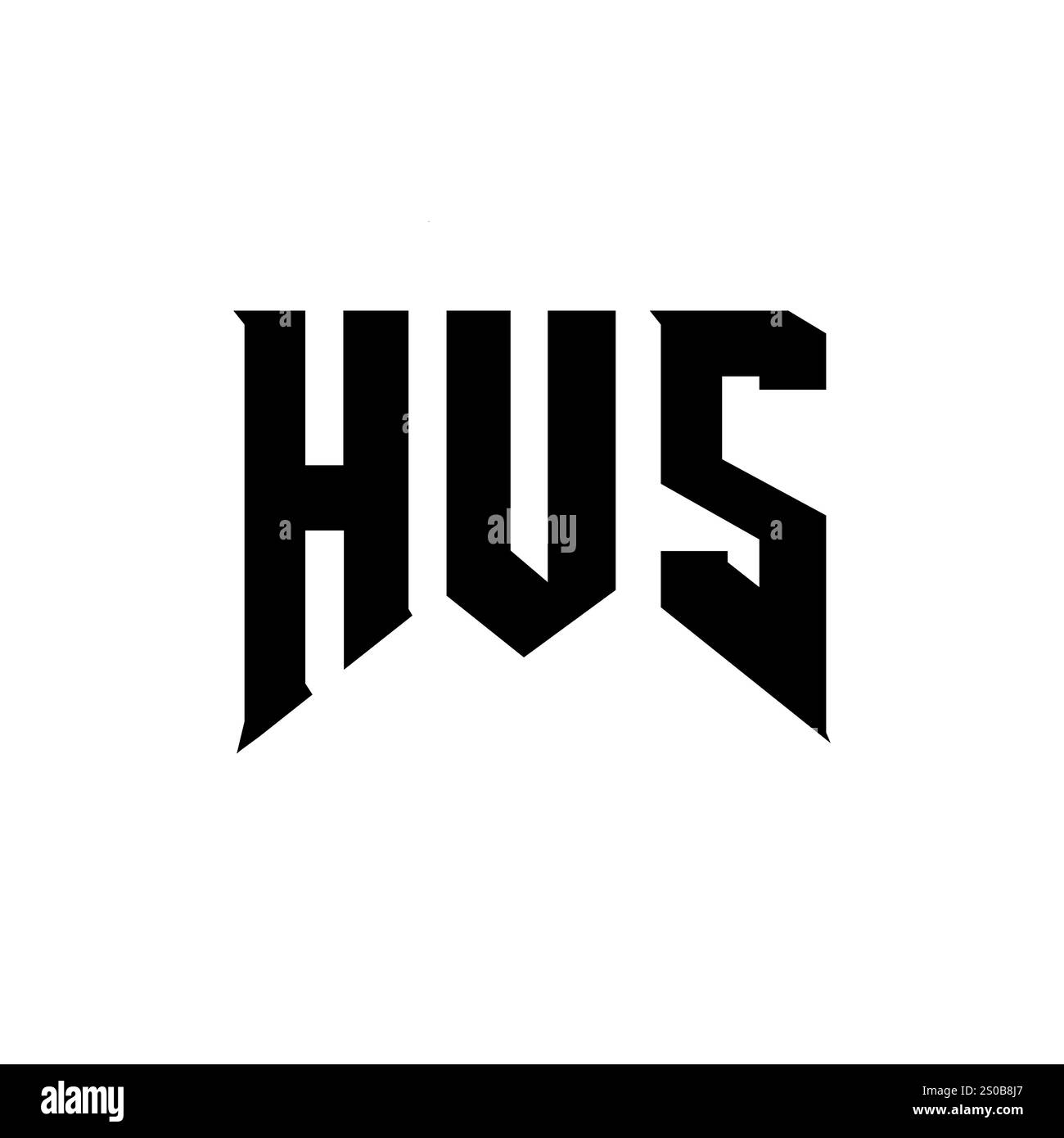 HUS letter logo design for technology company. HUS logo design black ...