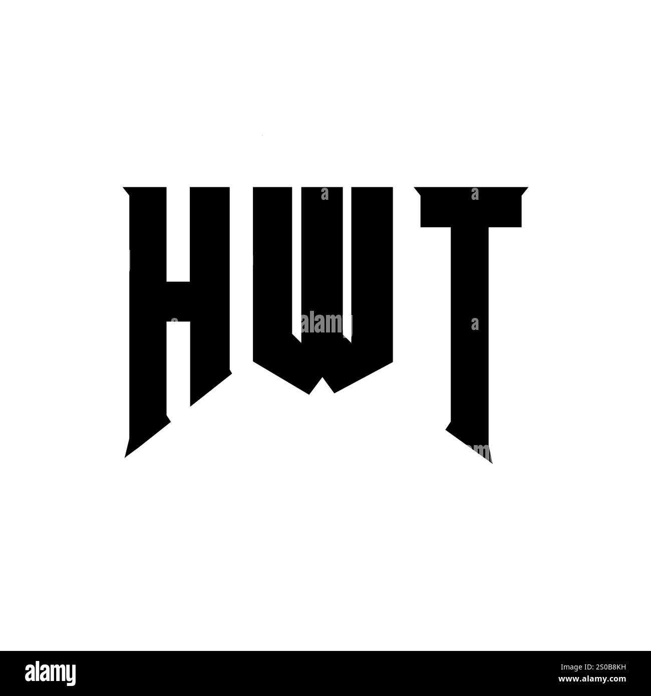 HWT letter logo design for technology company. HWT logo design black ...