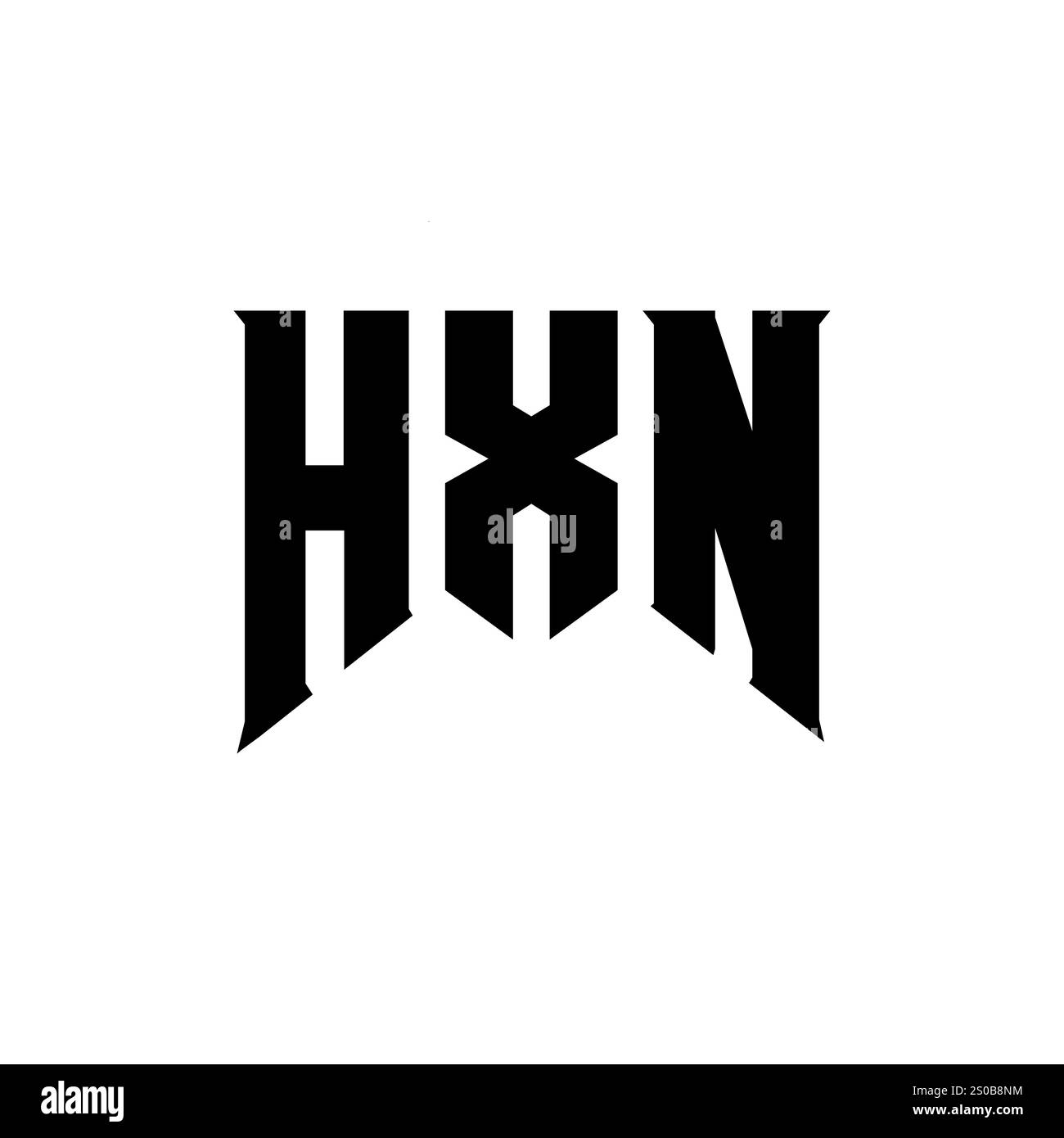 HXN letter logo design for technology company. HXN logo design black ...