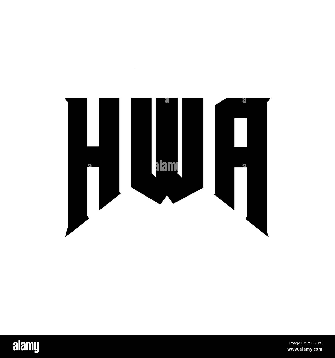 HWA letter logo design for technology company. HWA logo design black ...