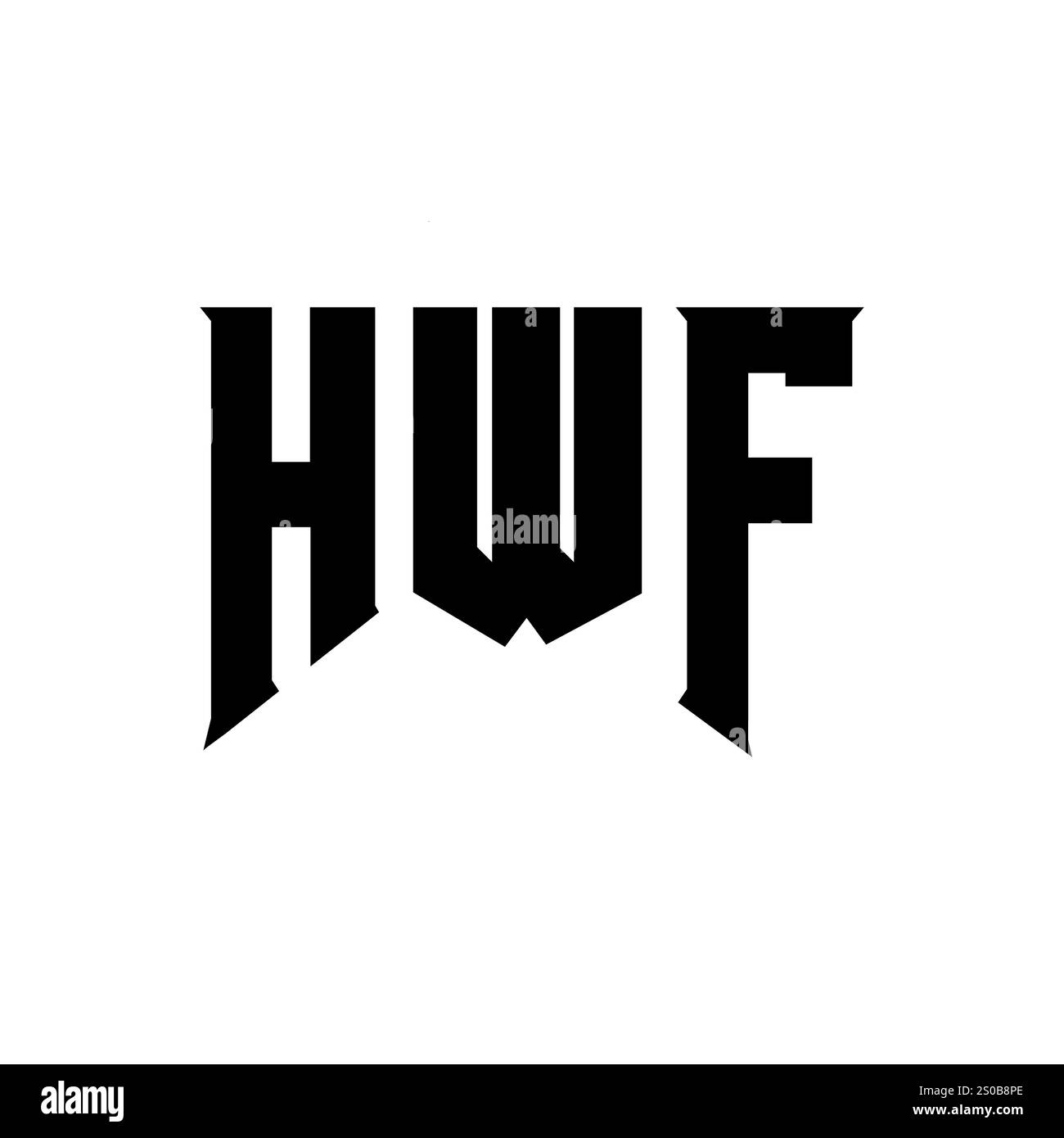 Hwf logo design Stock Vector Images - Alamy