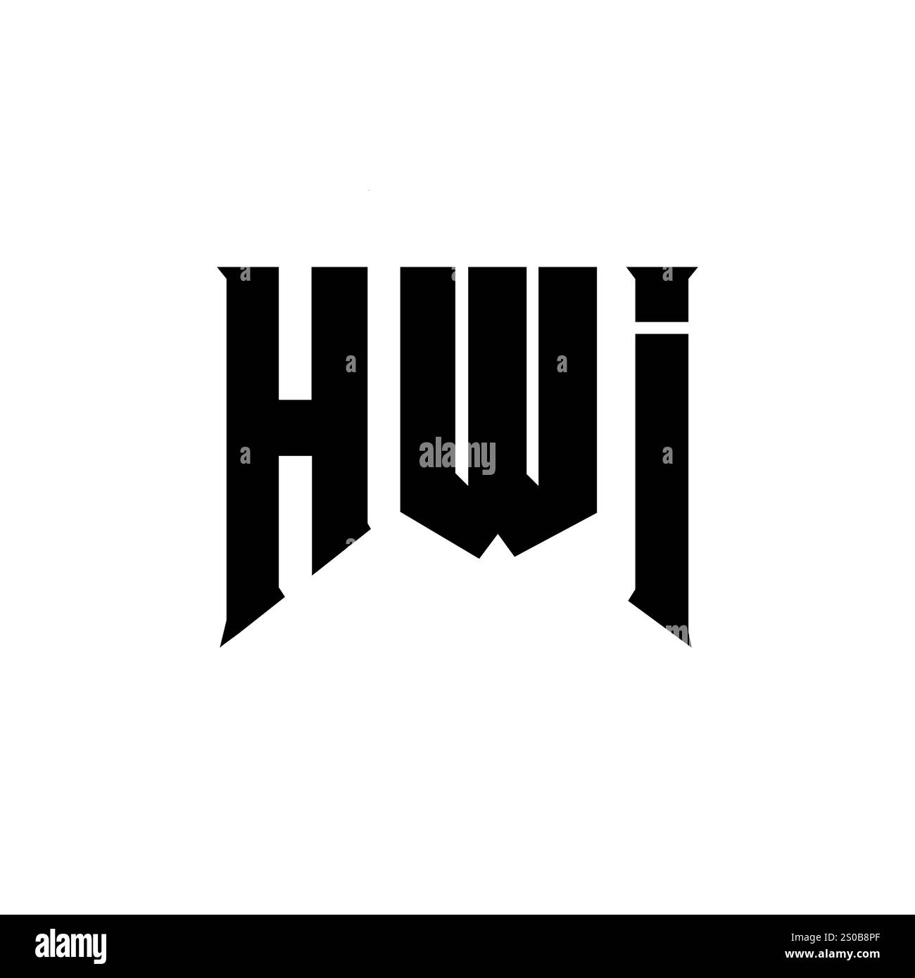 HWI letter logo design for technology company. HWI logo design black ...