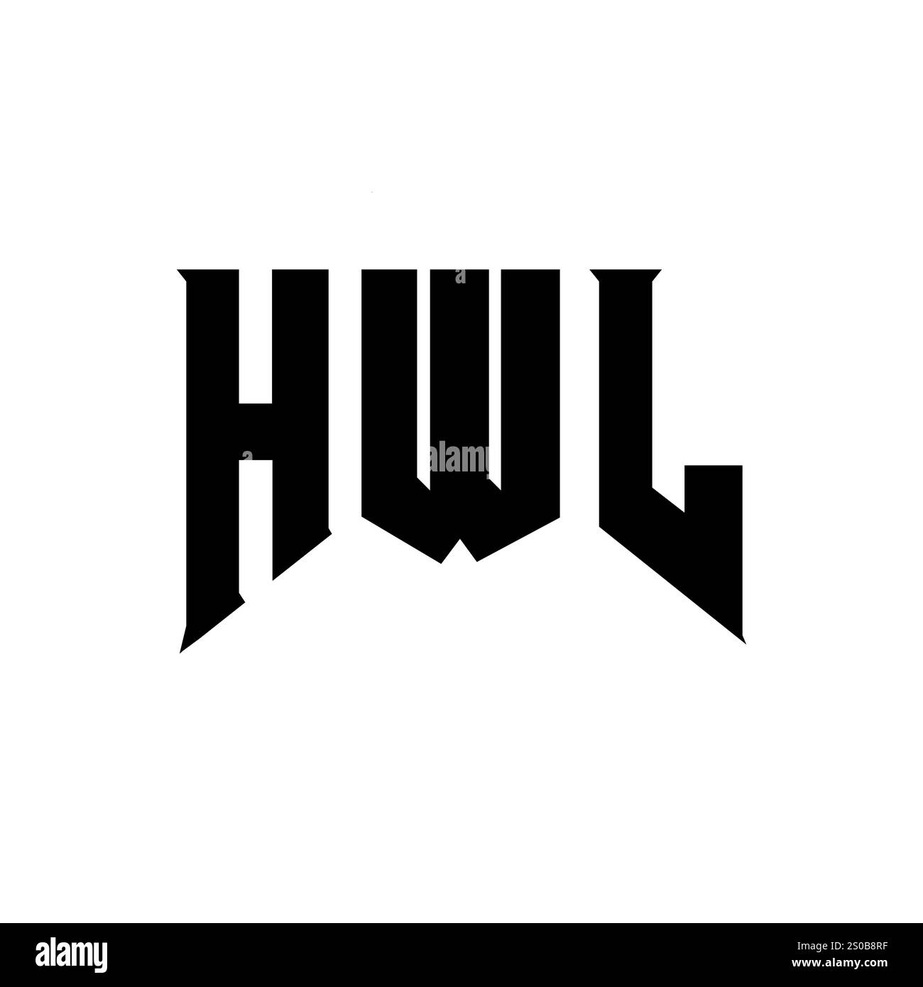 HWL letter logo design for technology company. HWL logo design black ...