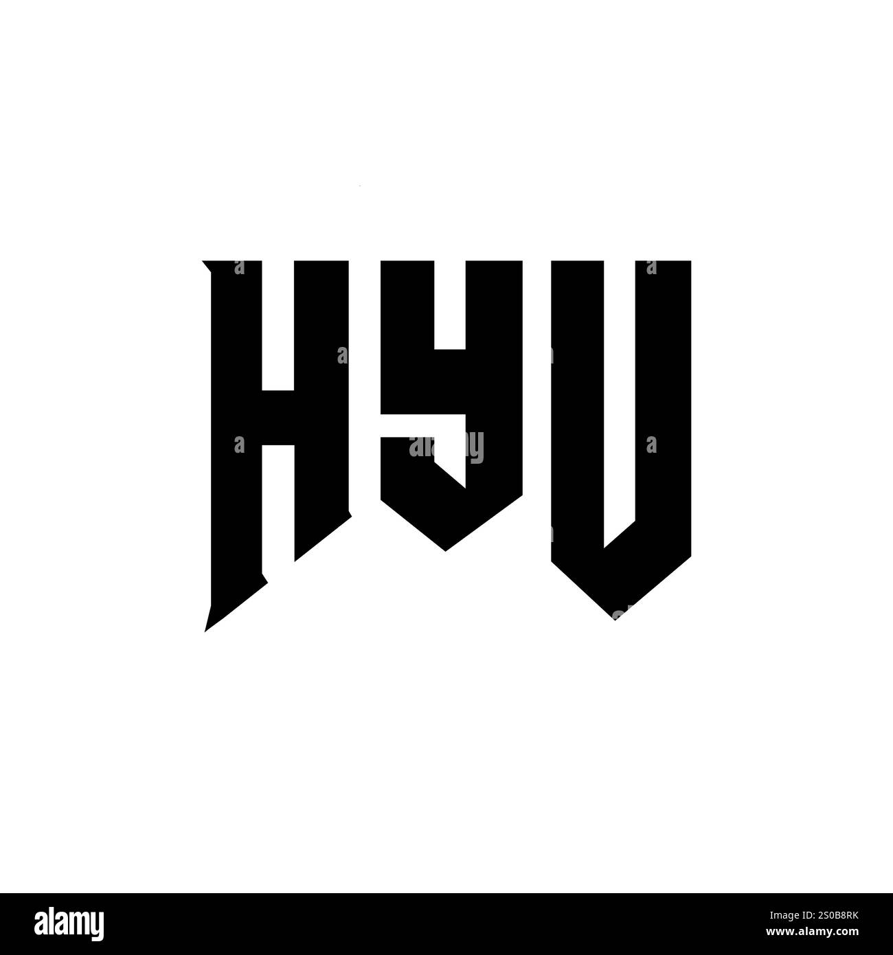 HYU letter logo design for technology company. HYU logo design black ...