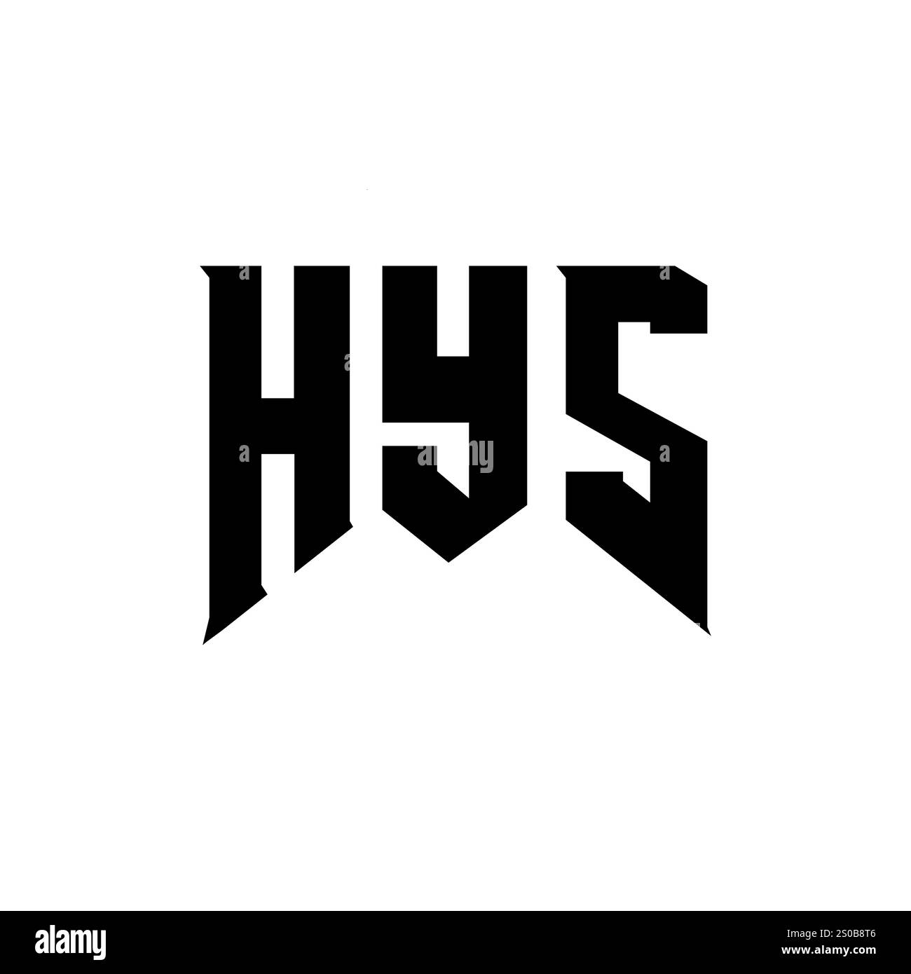 HYS letter logo design for technology company. HYS logo design black ...