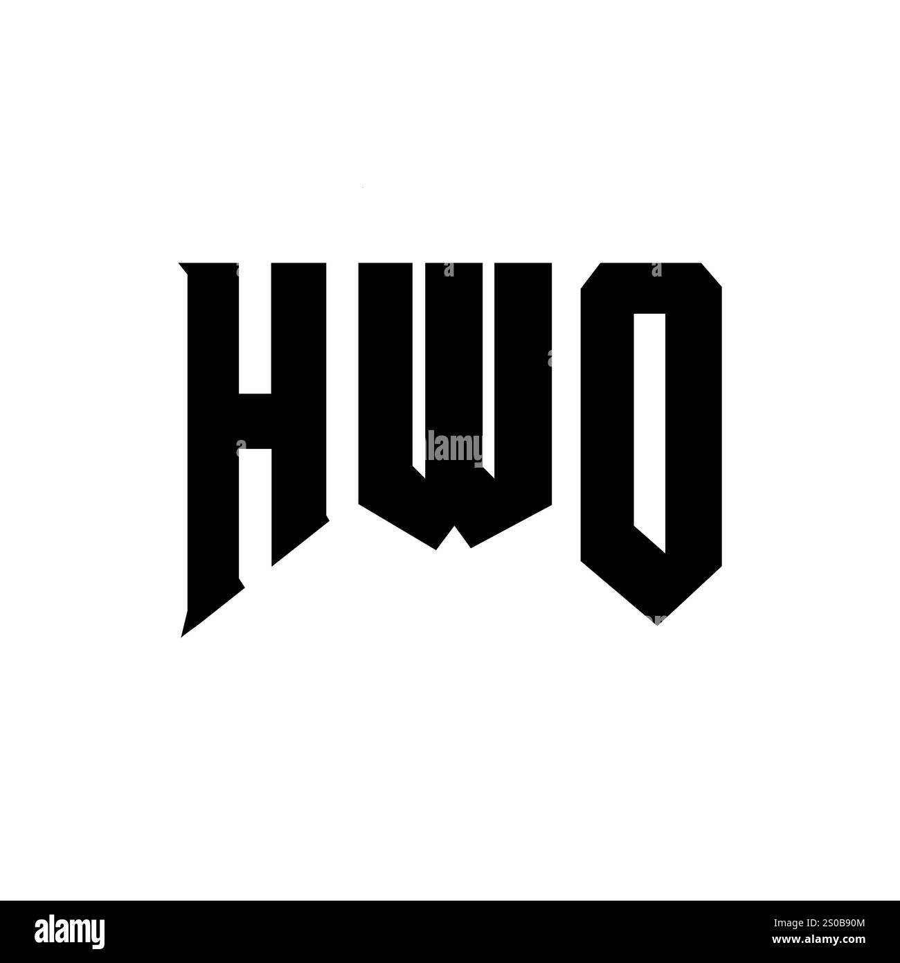 HWO letter logo design for technology company. HWO logo design black ...
