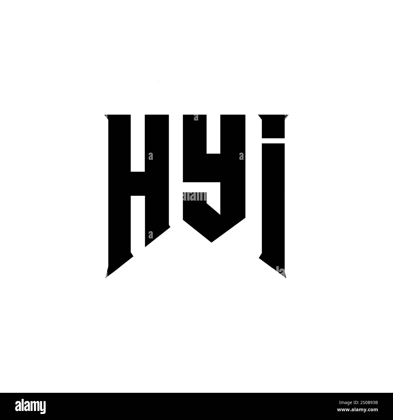 HYI letter logo design for technology company. HYI logo design black ...