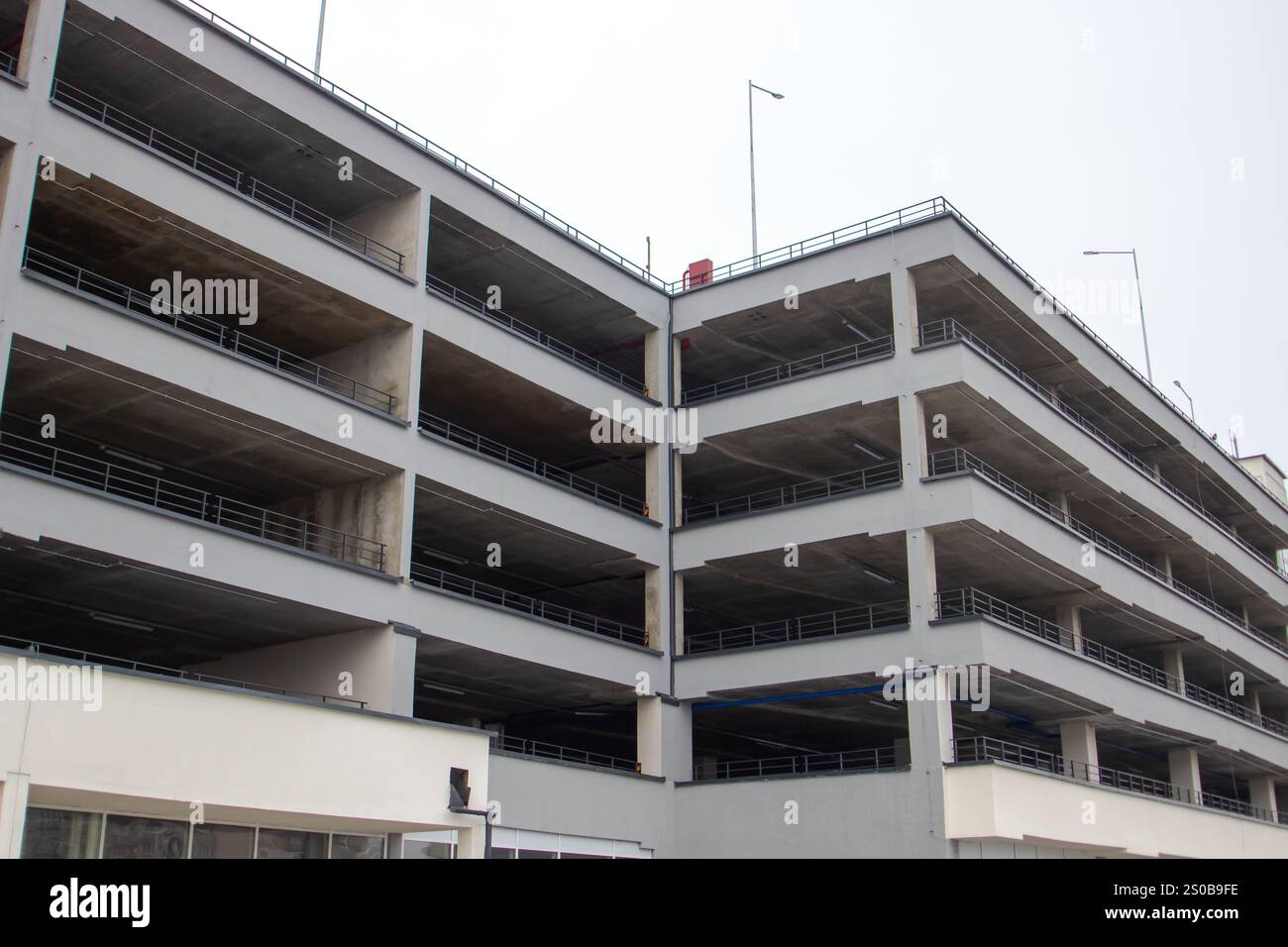 A remarkably tall and striking building featuring numerous levels and ...