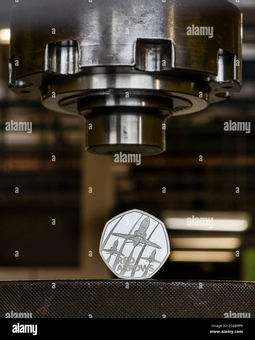 Undated handout photo issued by the Royal Mint of the Red Arrows 50p ...