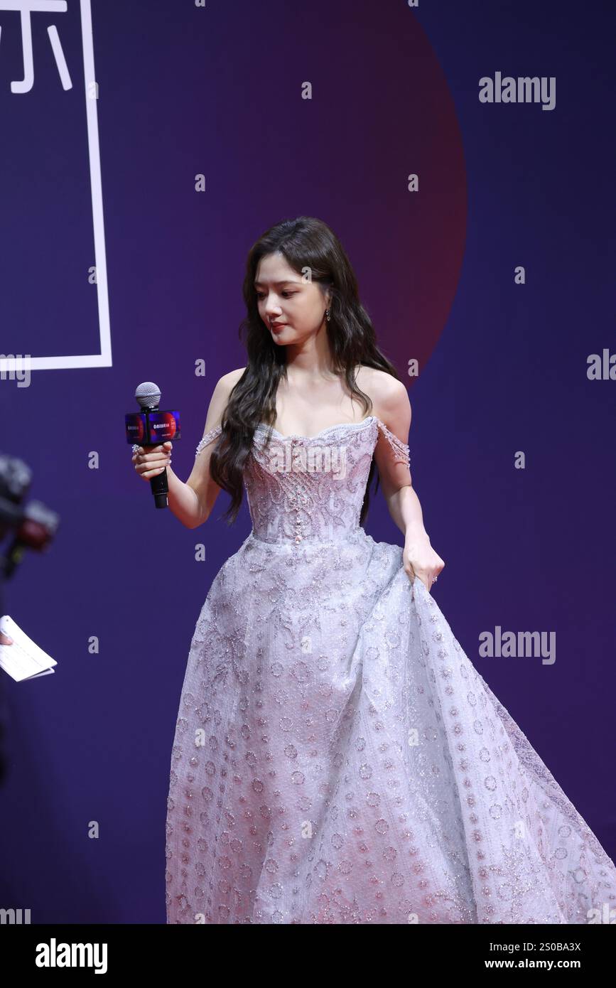 Chinese actress Ren Min attends an activity in Beijing, China, 25 ...