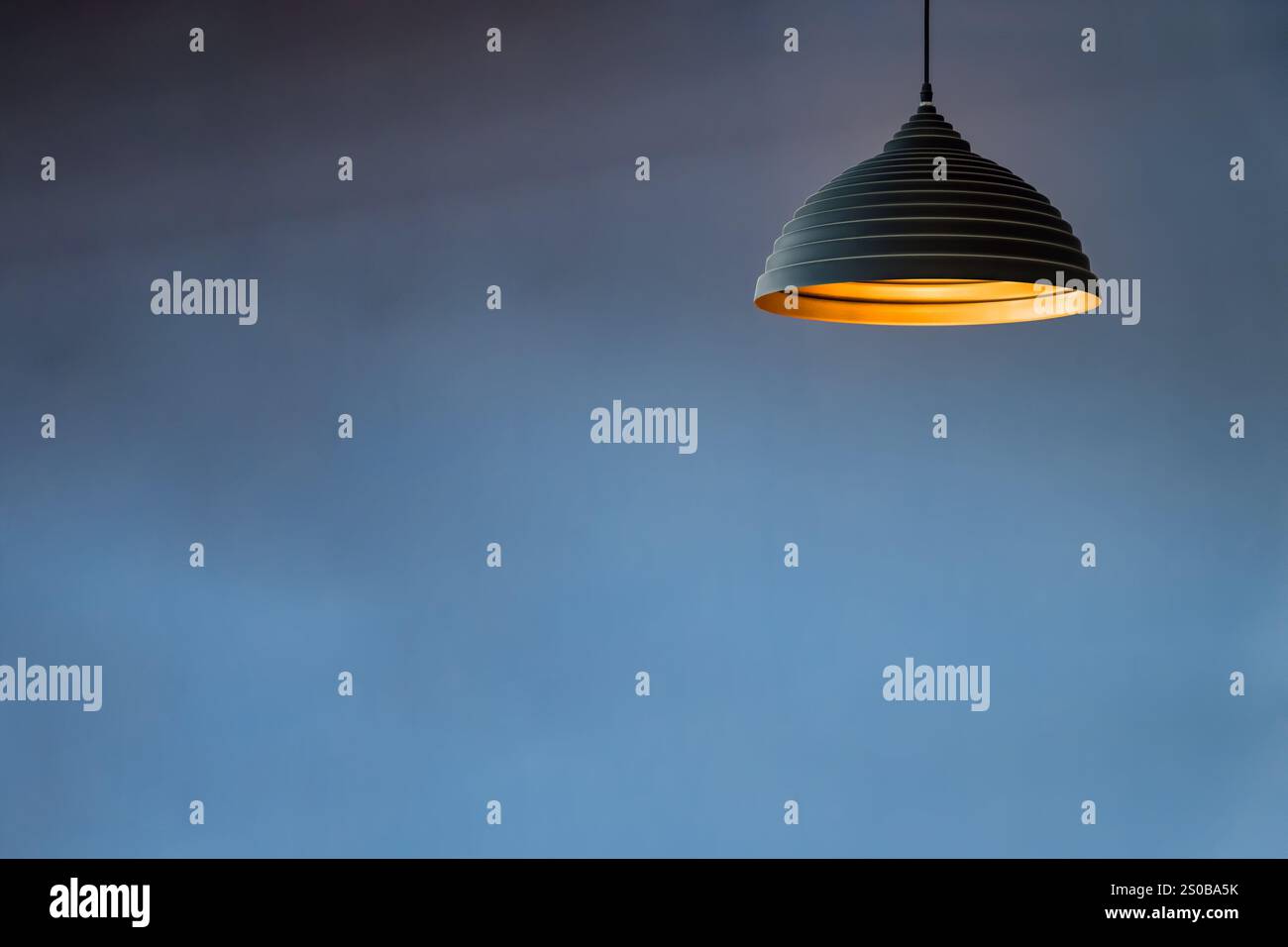 vintage style hanged ceiling lamp warm orange tone light color bulb ...