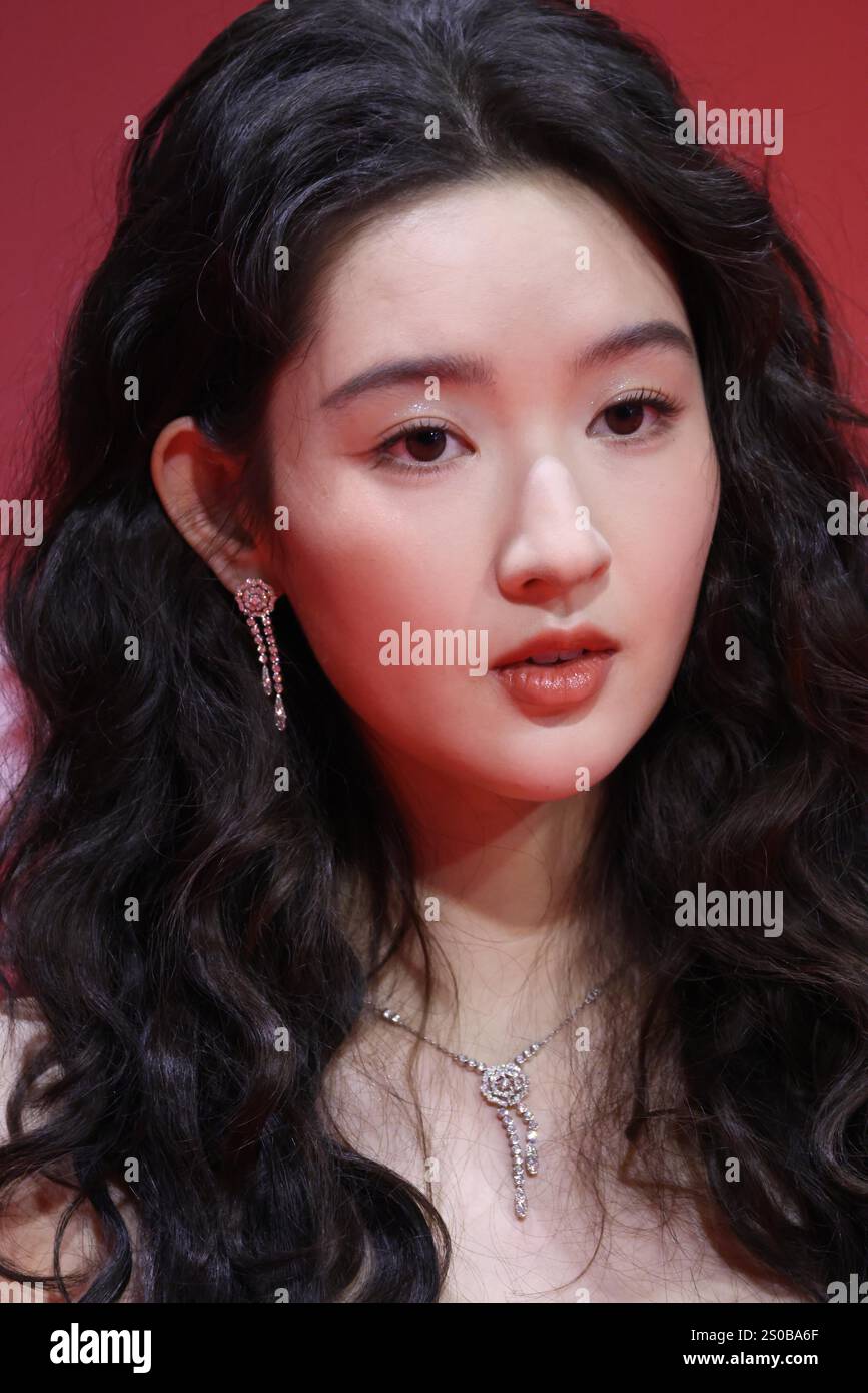 Chinese actress Wang Yuwen attends an activity in Beijing, China, 25 ...