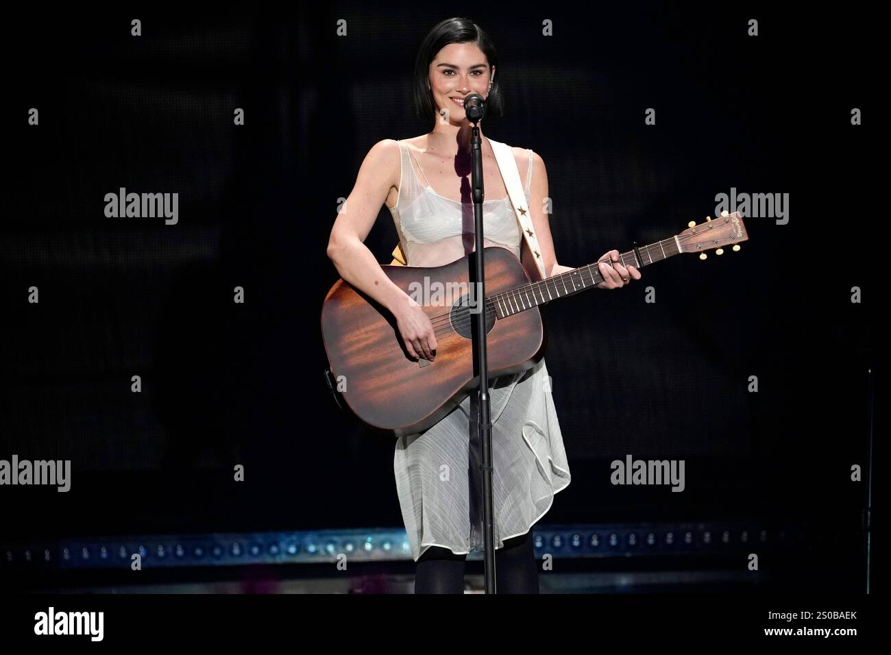 Gracie Abrams performs during Z100's iHeartRadio Jingle Ball on Friday ...
