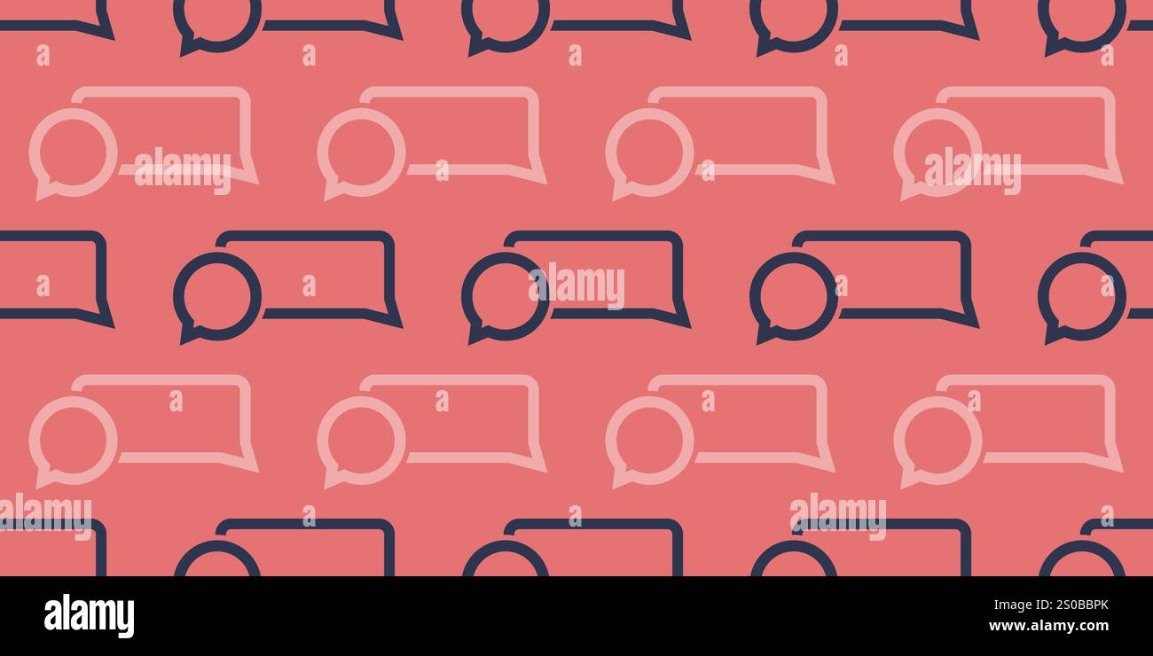 Modern Style Minimal Seamless Speech and Thought Bubbles, Simple ...