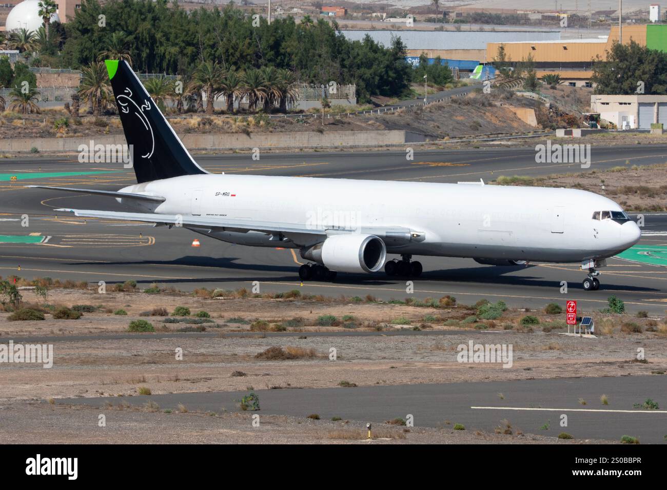 Boeing 767 cargo plane of the Polish airline and cargo company Sky Taxi ...