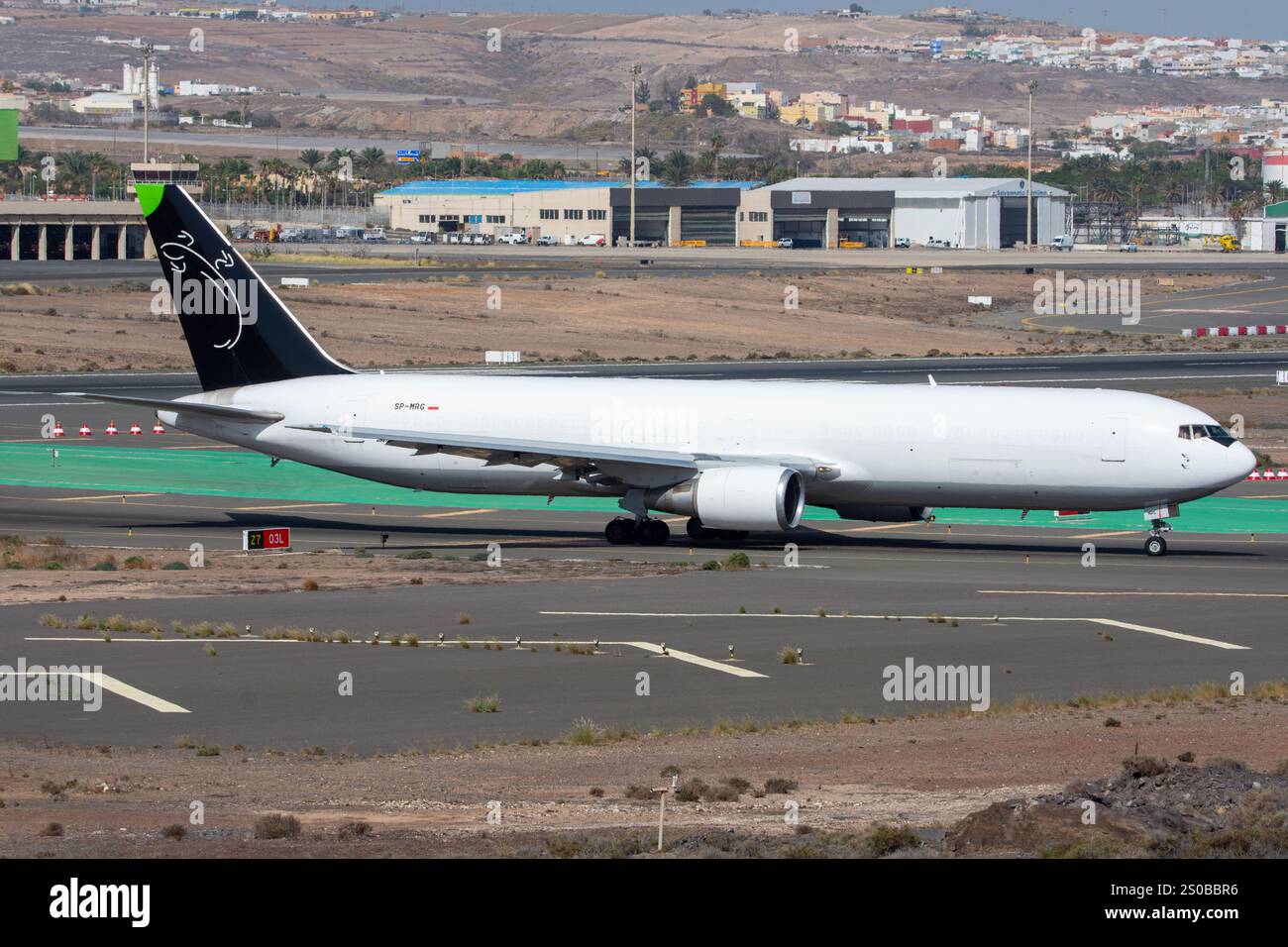 Boeing 767 cargo plane of the Polish airline and cargo company Sky Taxi ...