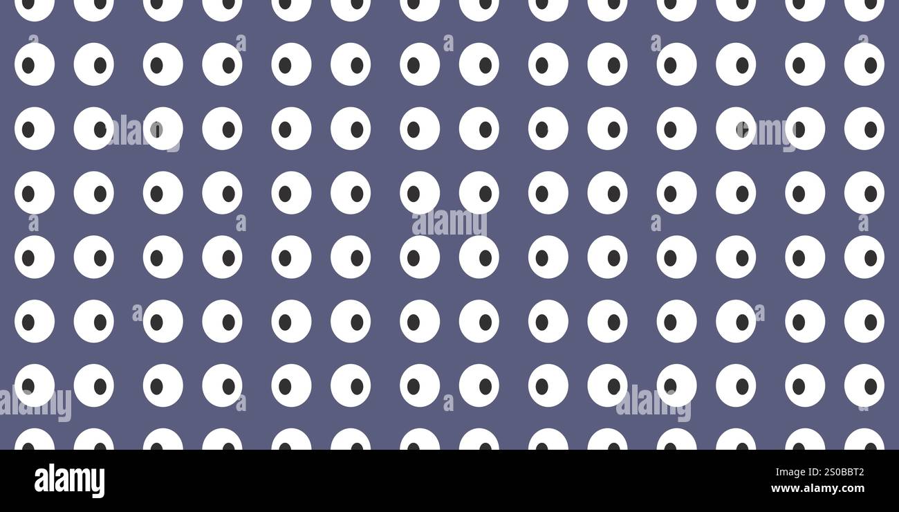 Lots of Blue Squinting Eyes Pattern, Simple Seamless Texture, Vector ...