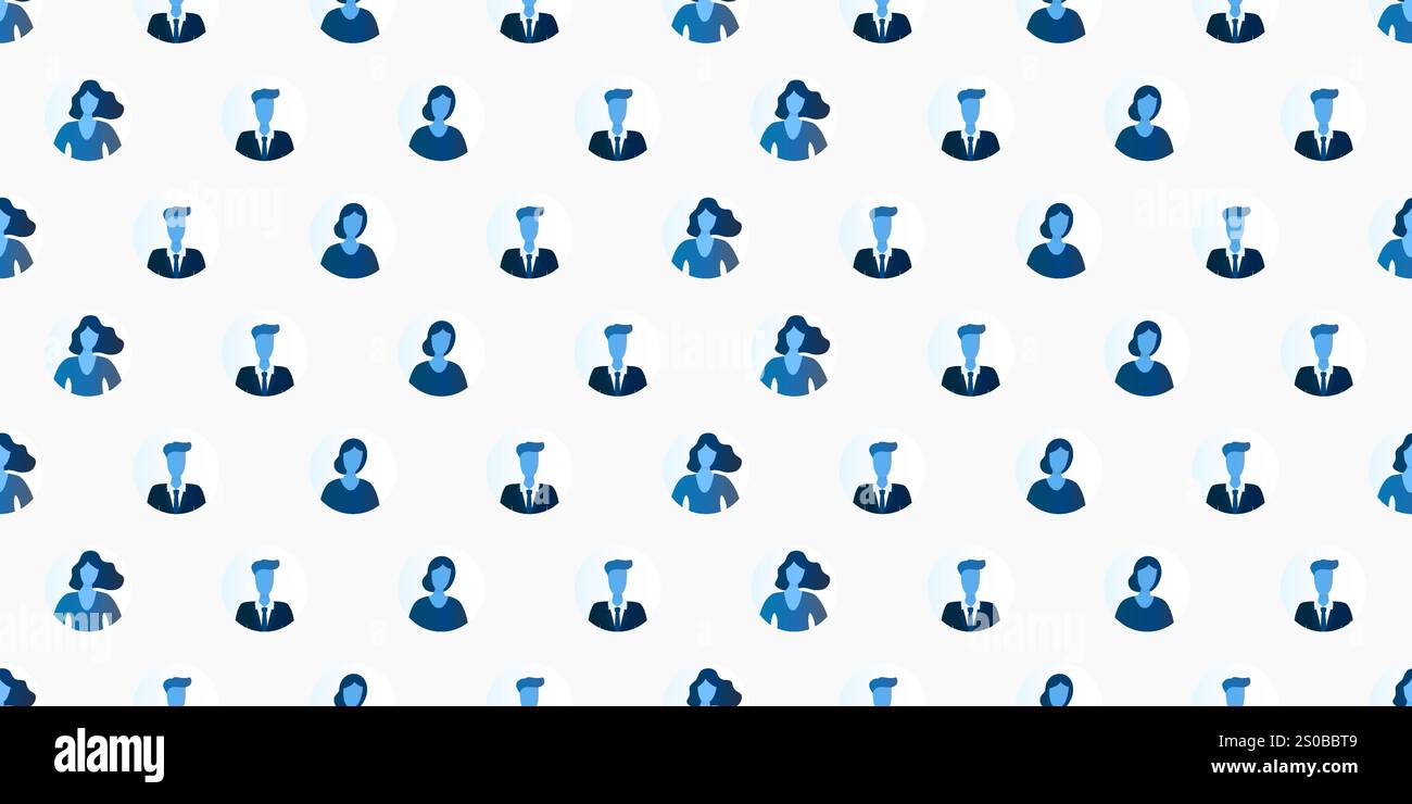 Lots of Blue Face Symbols, Seamless Texture Background with Rows of ...