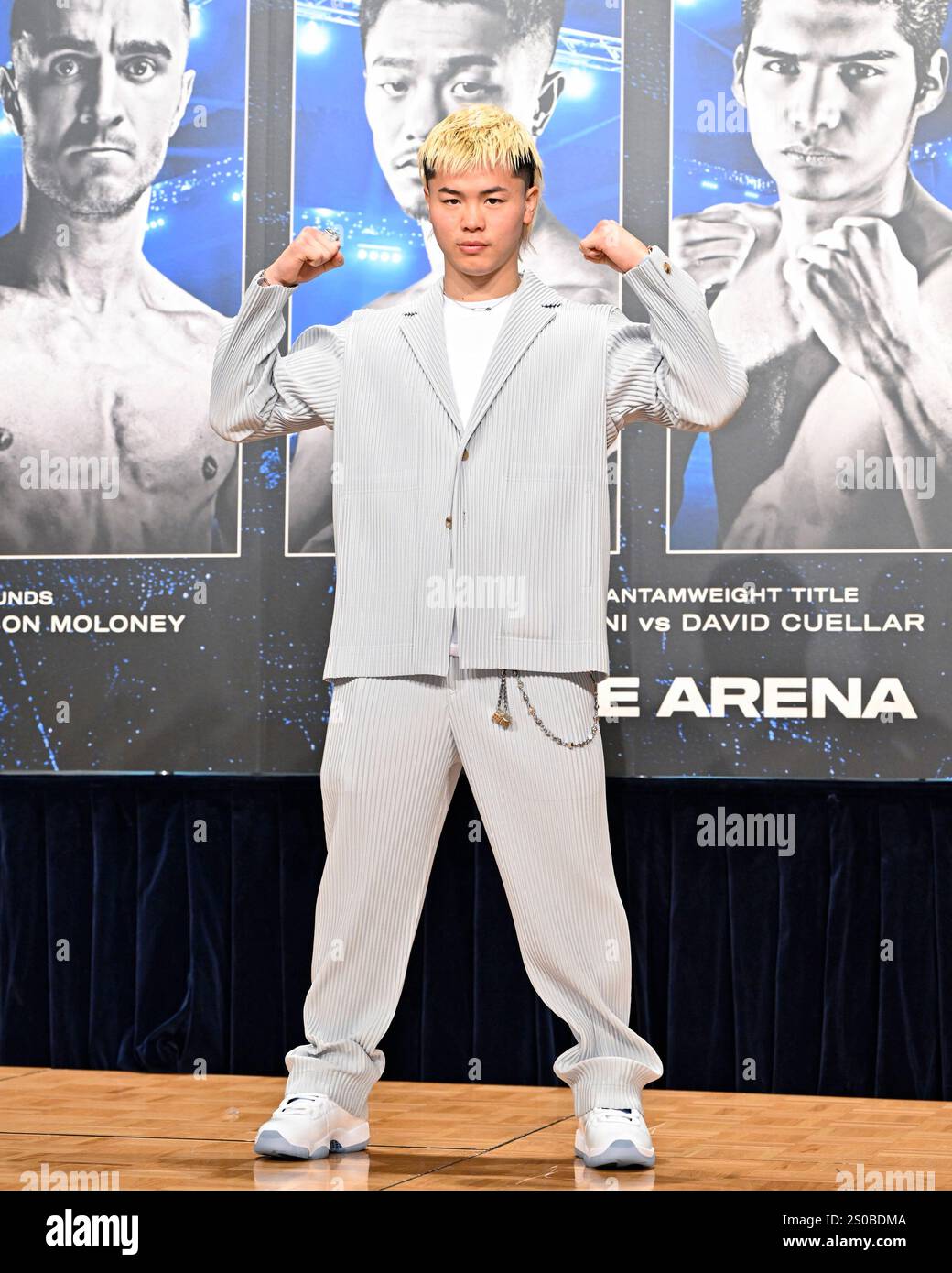 Tenshin Nasukawa of Japan attends a press conference of Prime Video ...