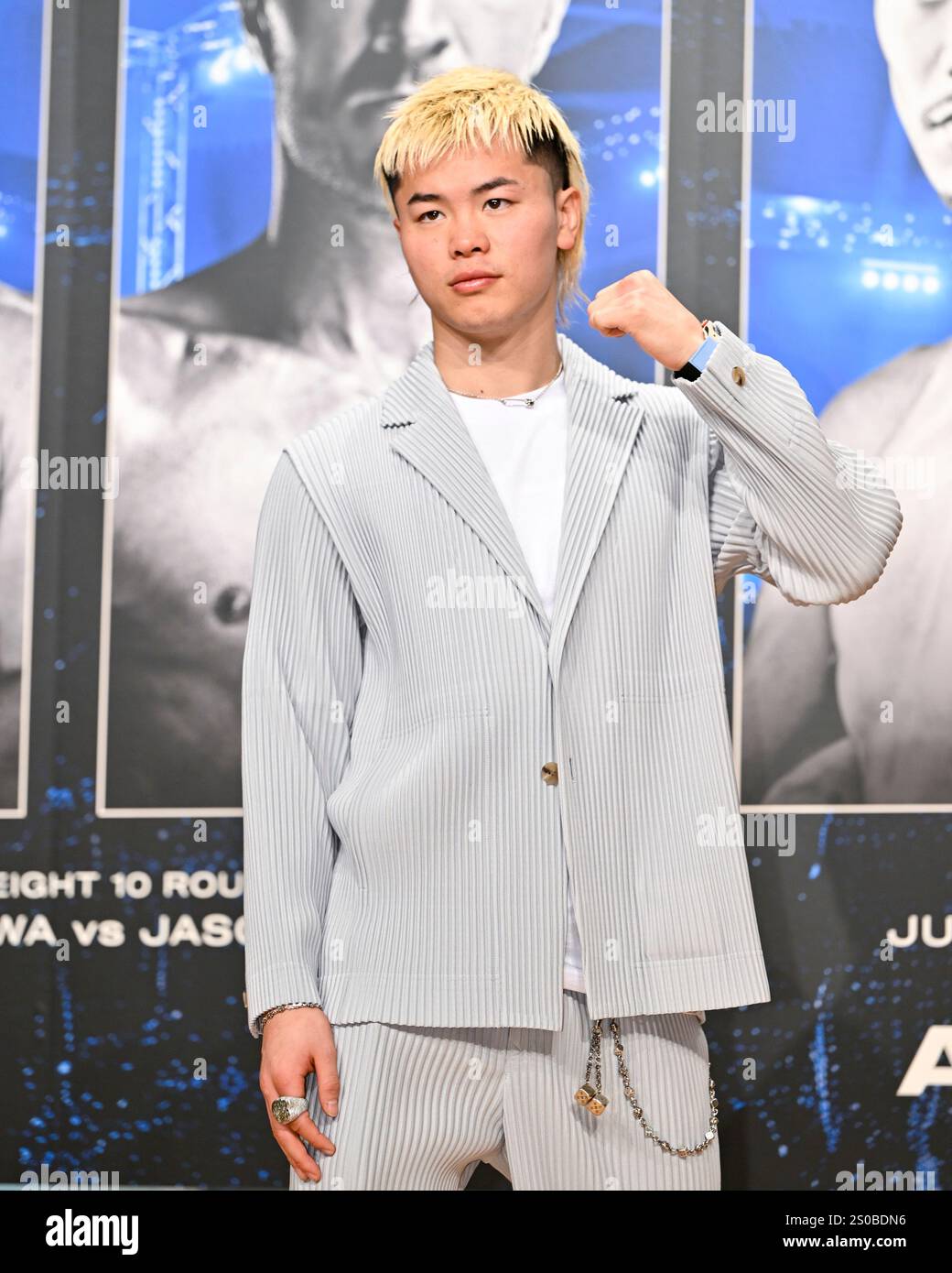 Tenshin Nasukawa of Japan attends a press conference of Prime Video ...