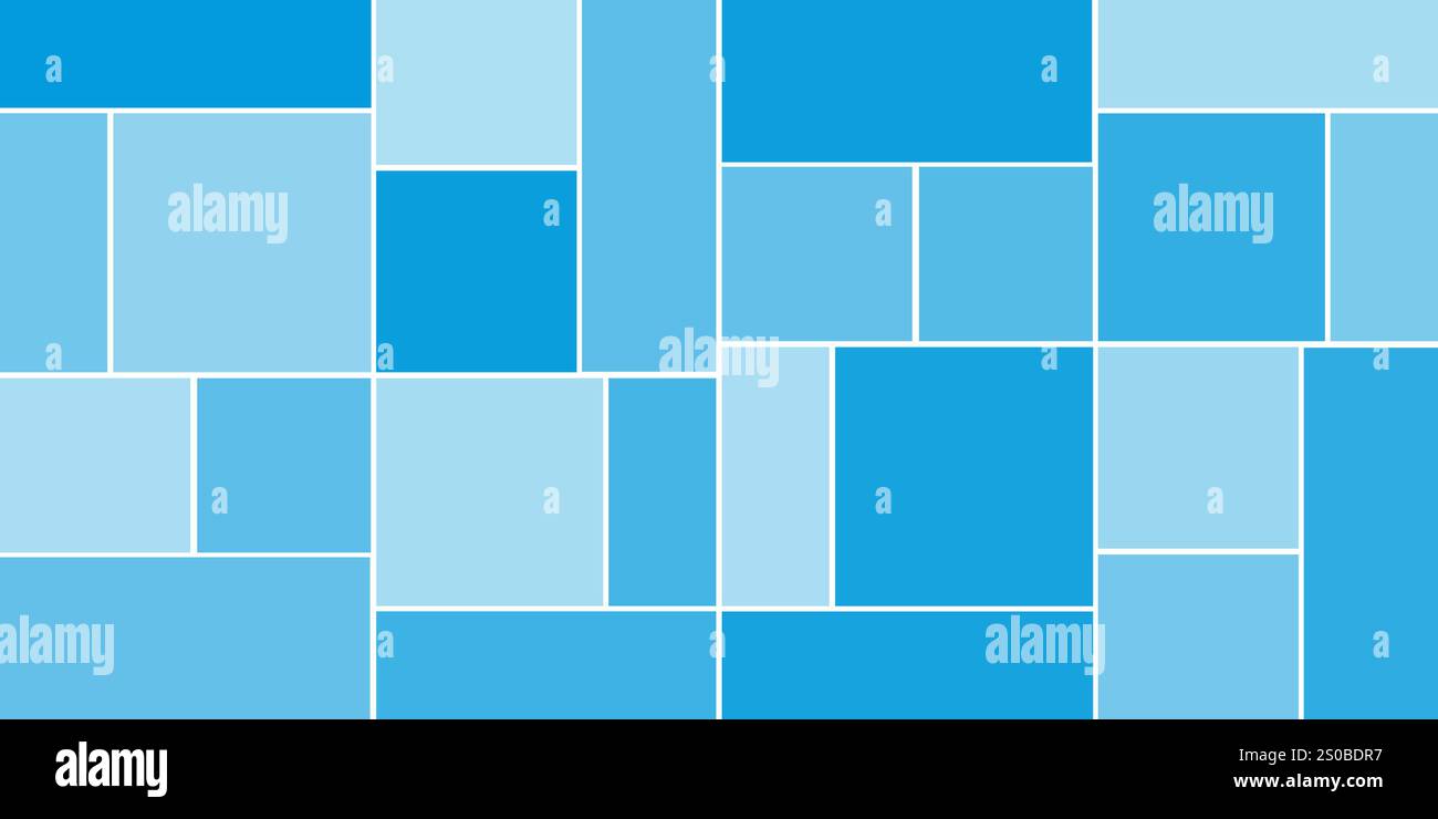 Simple Rectangular Tiled Frames of Various Sizes, Colored in Shades of ...