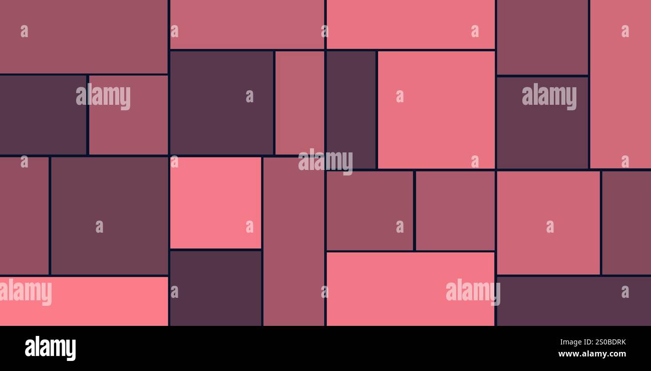 Simple Rectangular Tiled Frames of Various Sizes, Colored in Shades of ...