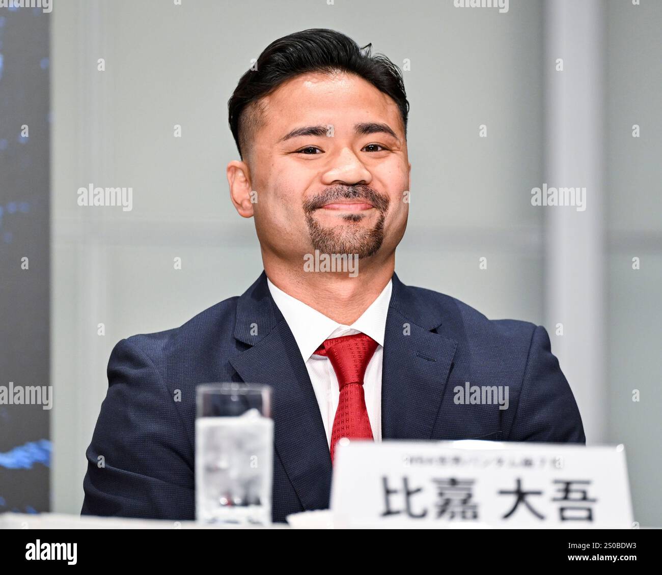Daigo Higa of Japan attends a press conference of Prime Video Boxing 11 at Tokyo Dome Hotel in ...