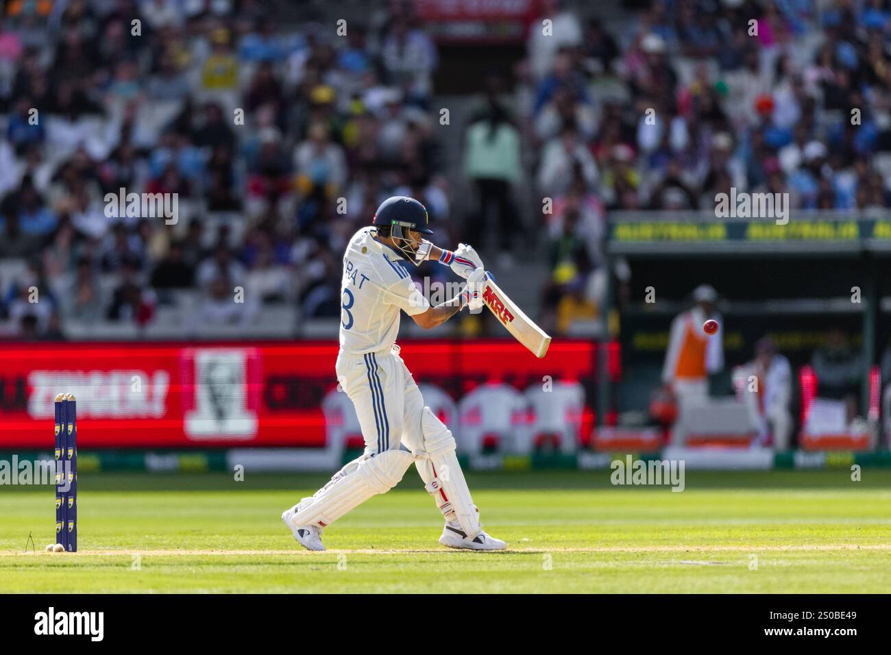Melbourne, Australia, 27 December, 2024. Virat Kohli of India pulls ...
