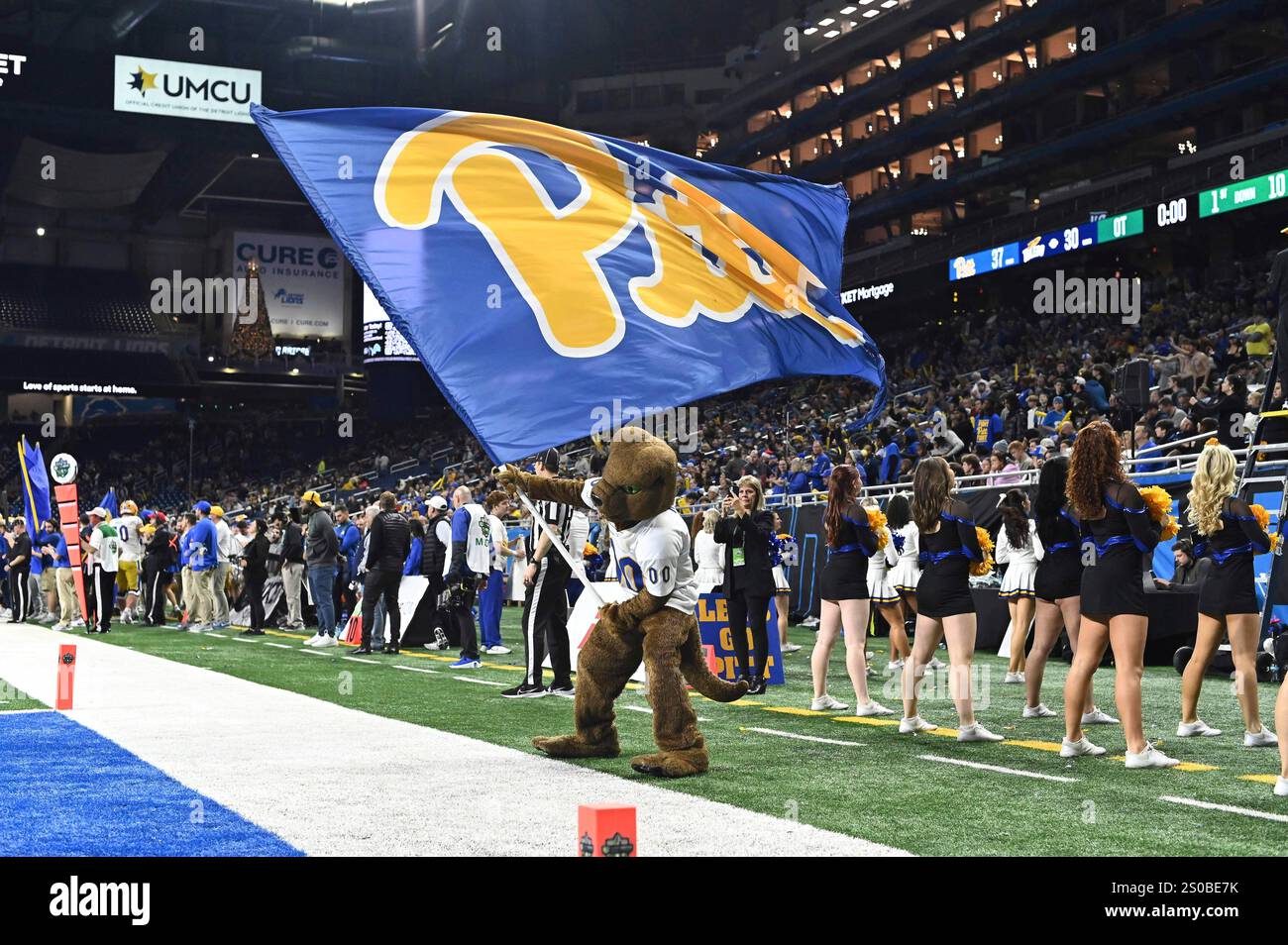 December 26, 2024, Detroit, Michigan, U.S: Pitt Mascot during a game ...
