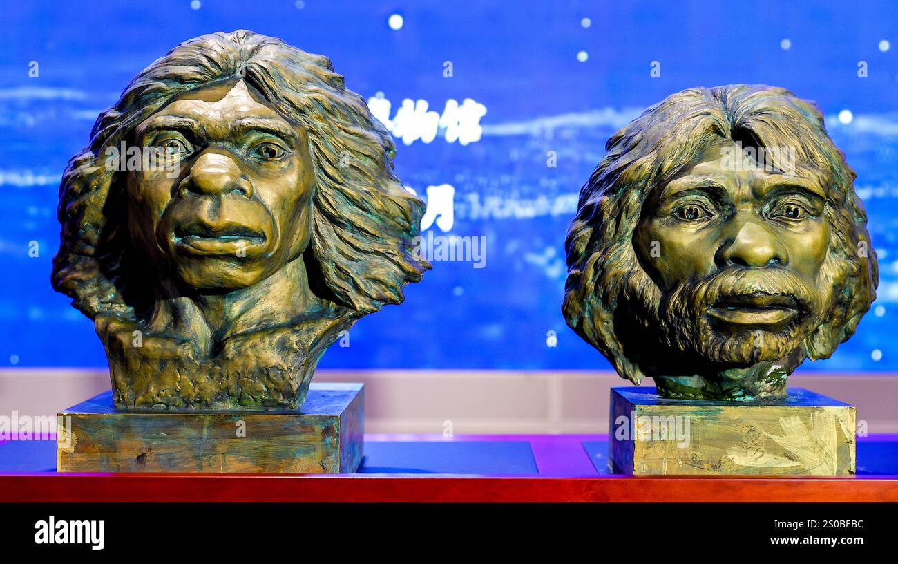 Wuhan,China.26th December 2024. The restored statues of a pair of ...
