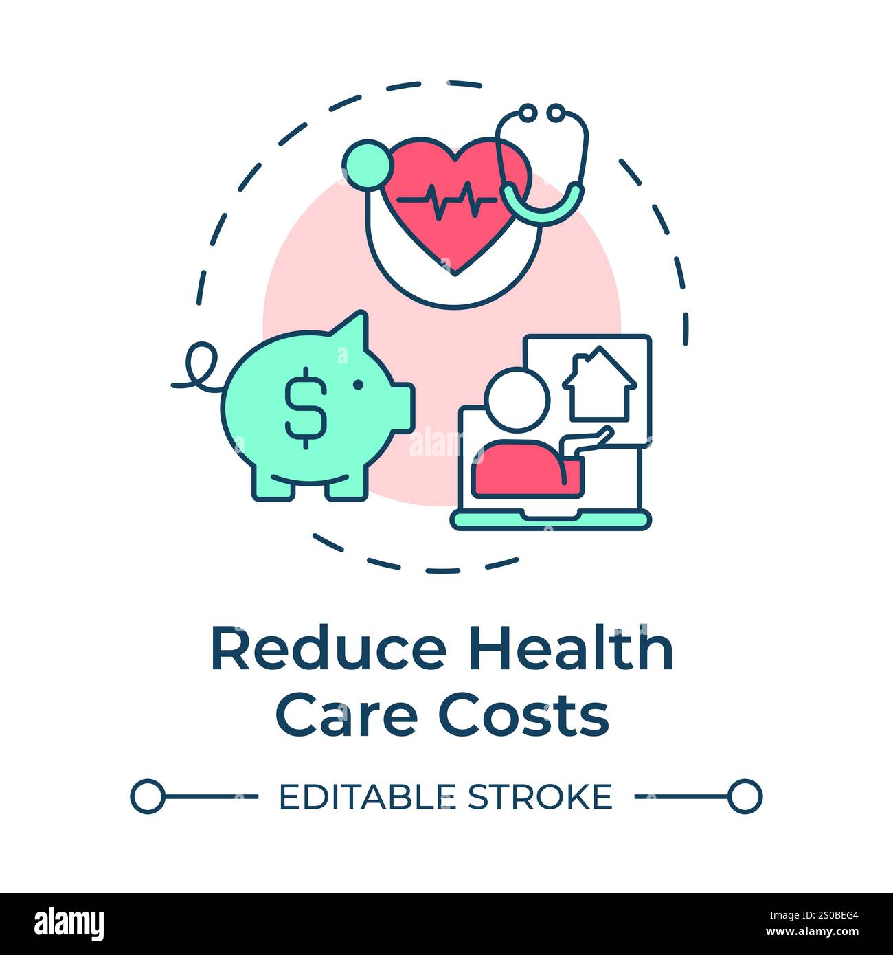 Lower health costs Stock Vector Images - Alamy