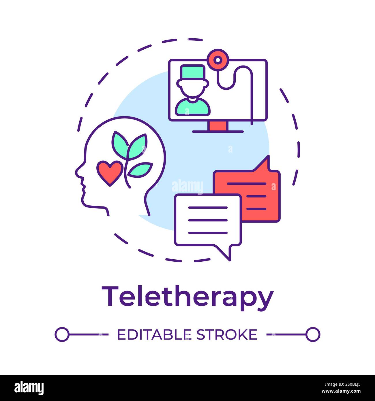 Teletherapy vector vectors hi-res stock photography and images - Alamy