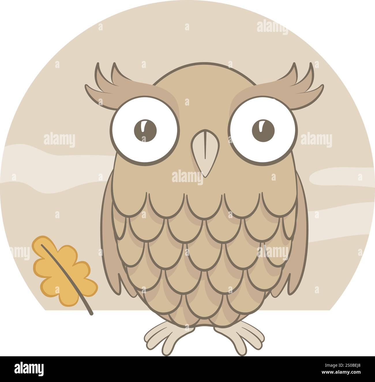 Banner of a cute owl with its big eyes open Stock Vector Image & Art ...